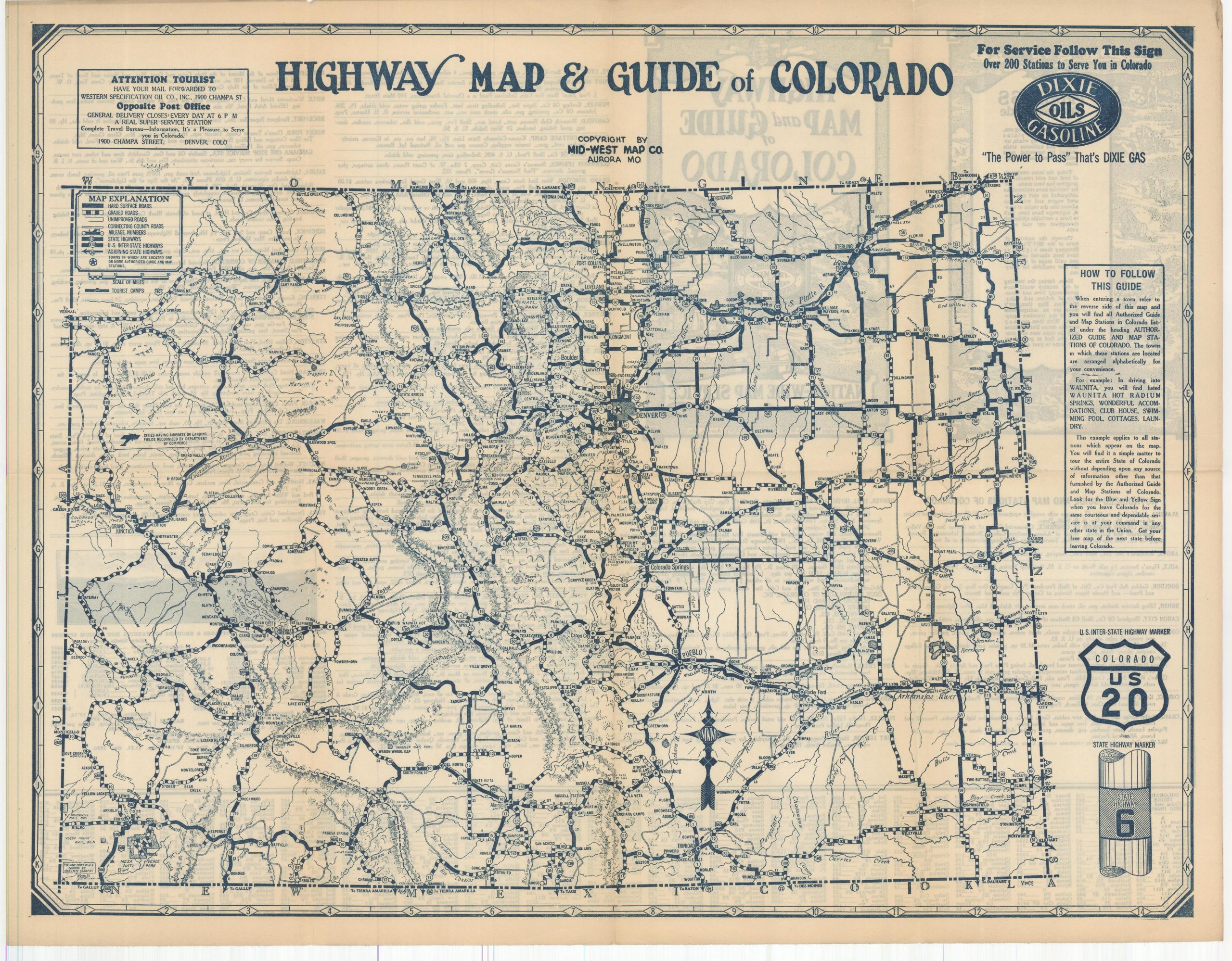 [Complete Set of Mid-West Map Company Road Maps] - Curtis Wright Maps