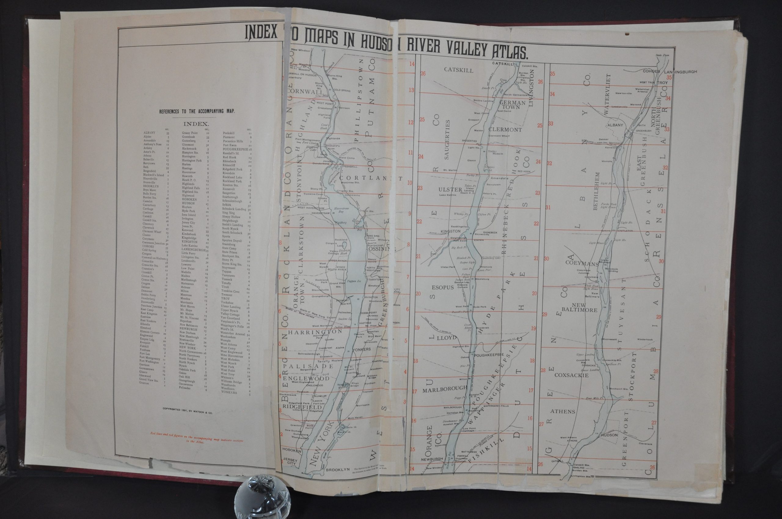 Atlas of the Hudson River Valley from New York to Troy - Curtis Wright Maps