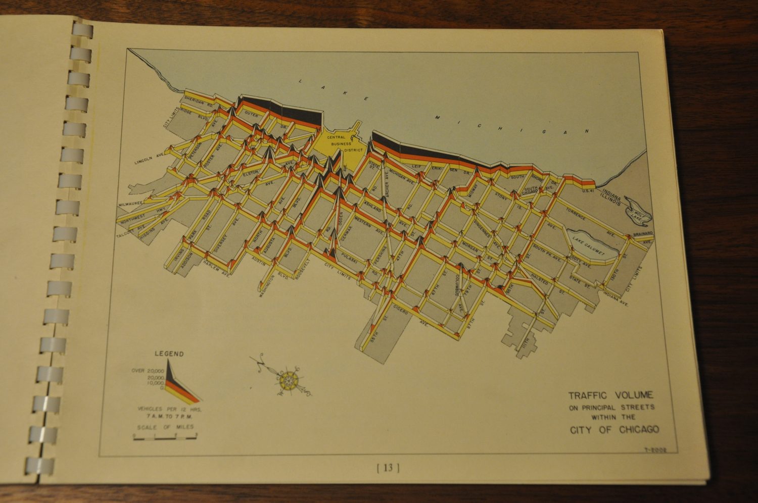 A Traffic Survey of the Chicago District | Curtis Wright Maps