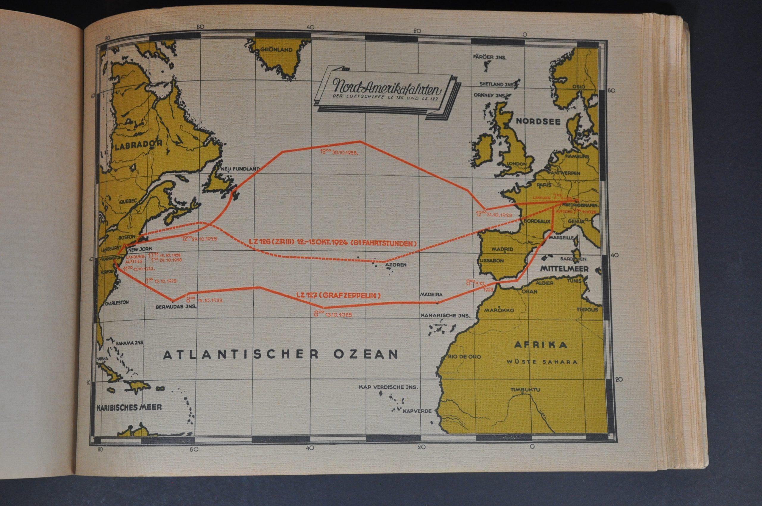 Zeppelin-Weltfahrten [Zeppelin World Trips] - Curtis Wright Maps