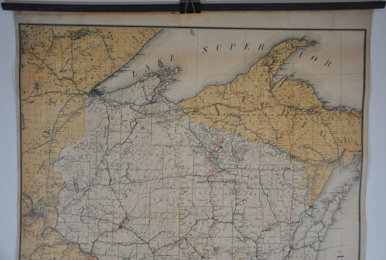 Railroad Map of Wisconsin - Curtis Wright Maps