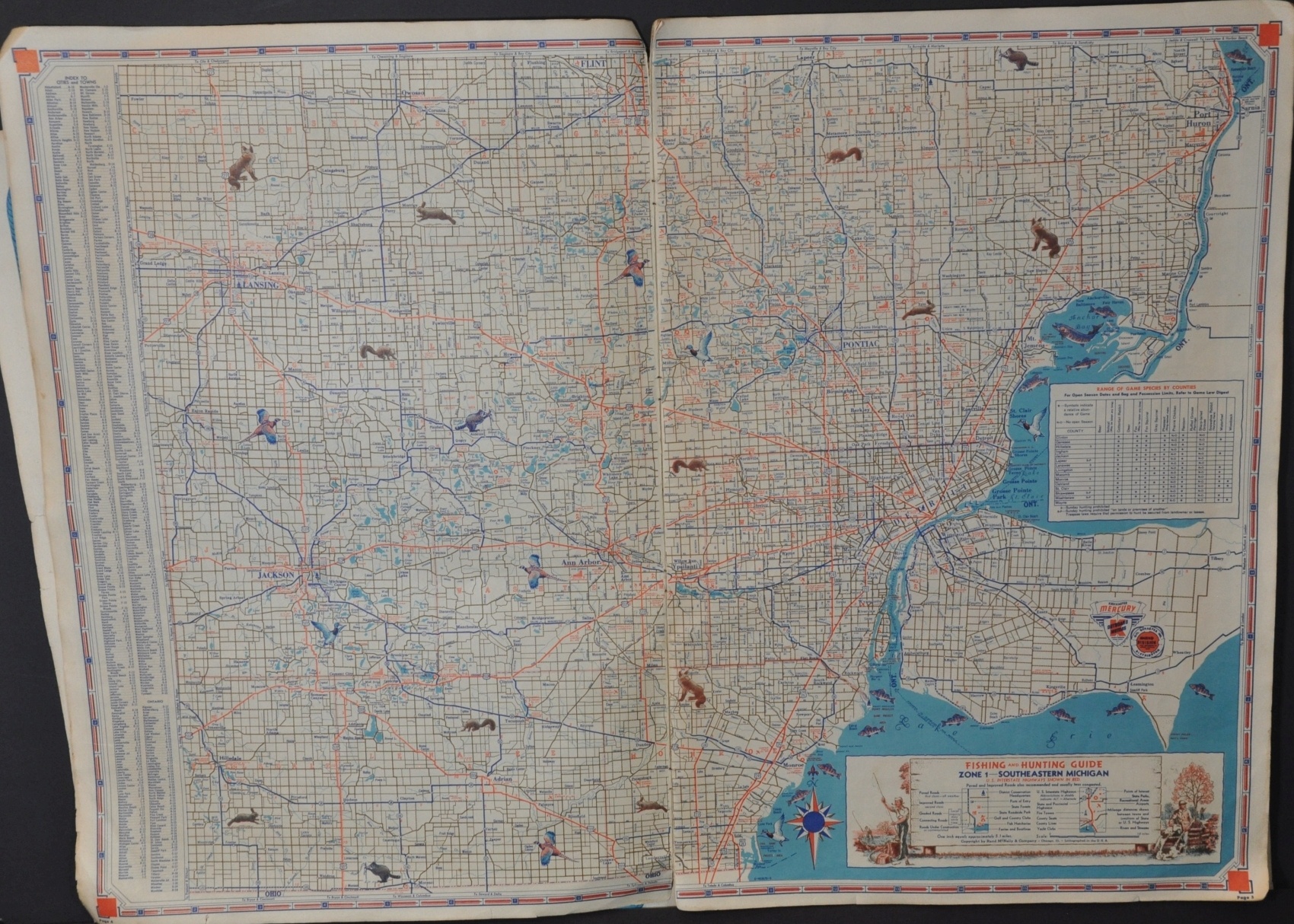 Michigan Road Atlas Hunting and Fishing Guide - Curtis Wright Maps