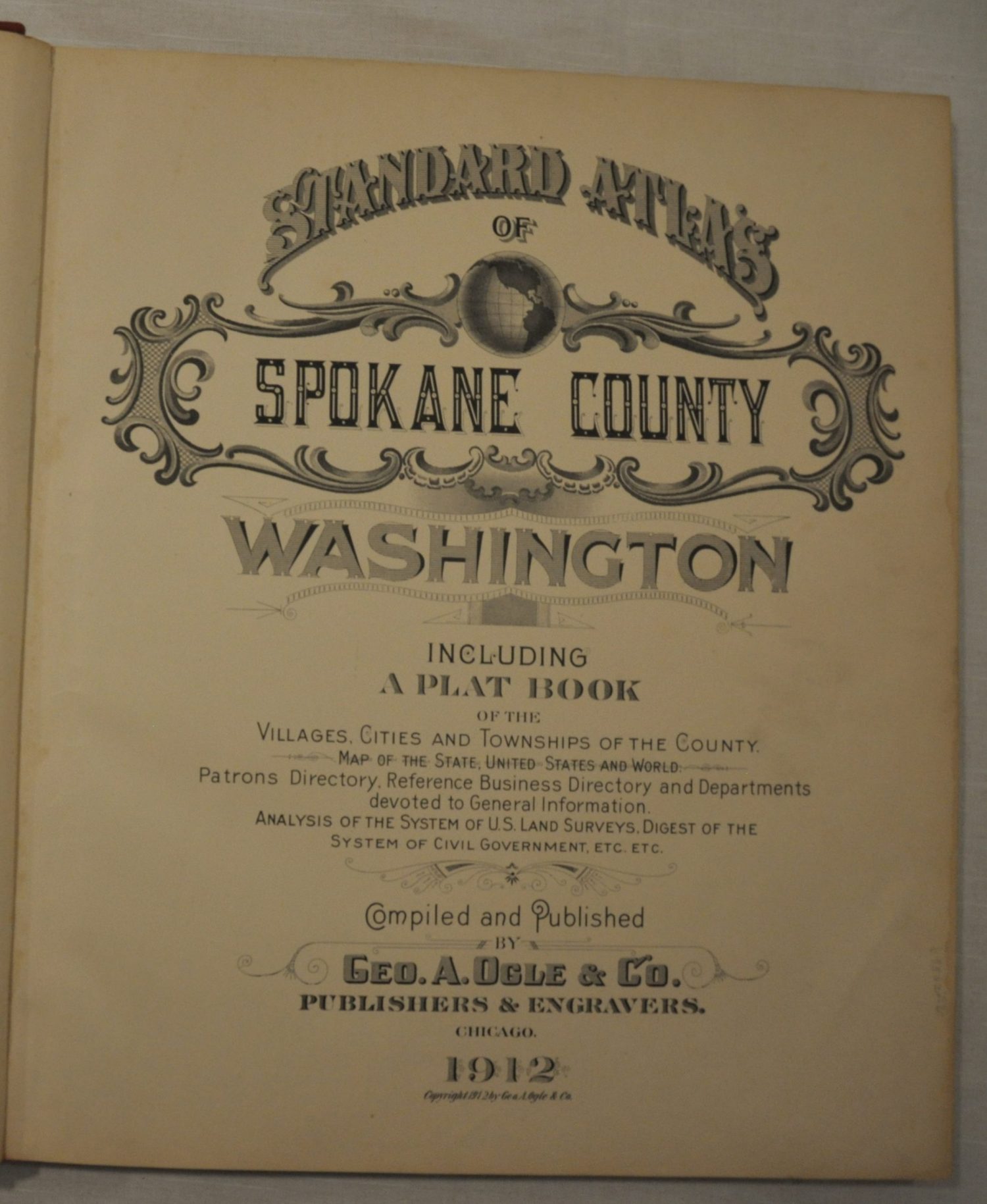 Standard Atlas of Spokane County, Washington - Curtis Wright Maps