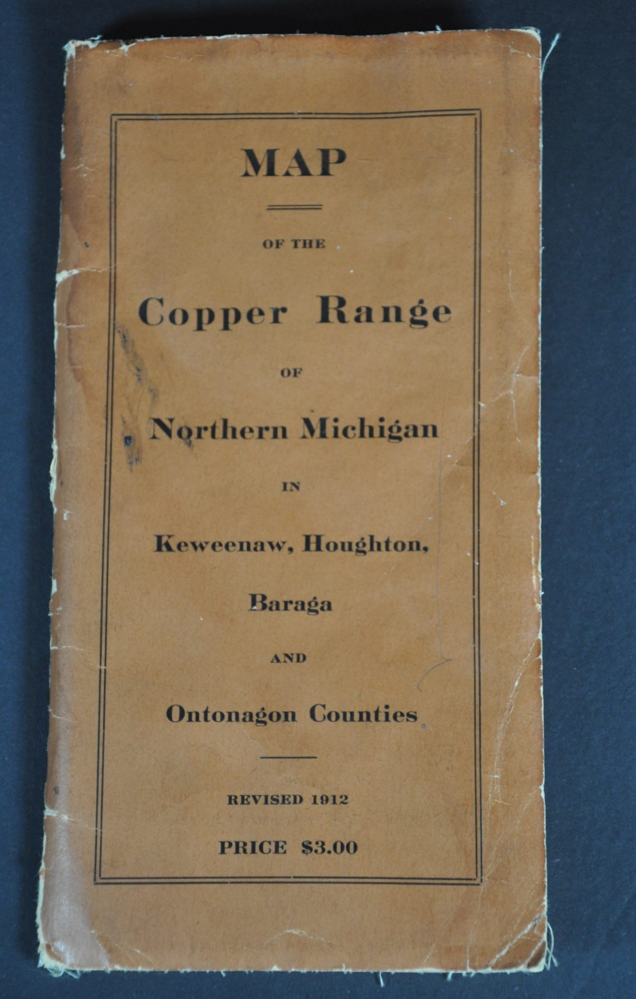 Map of the Copper Range in Northern Michigan - Curtis Wright Maps