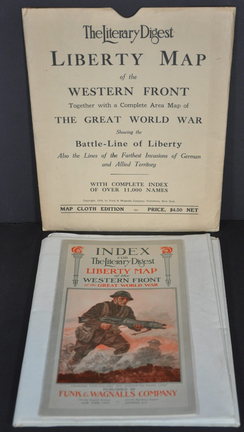 The Literary Digest Liberty Map of the Western Front - Curtis Wright Maps