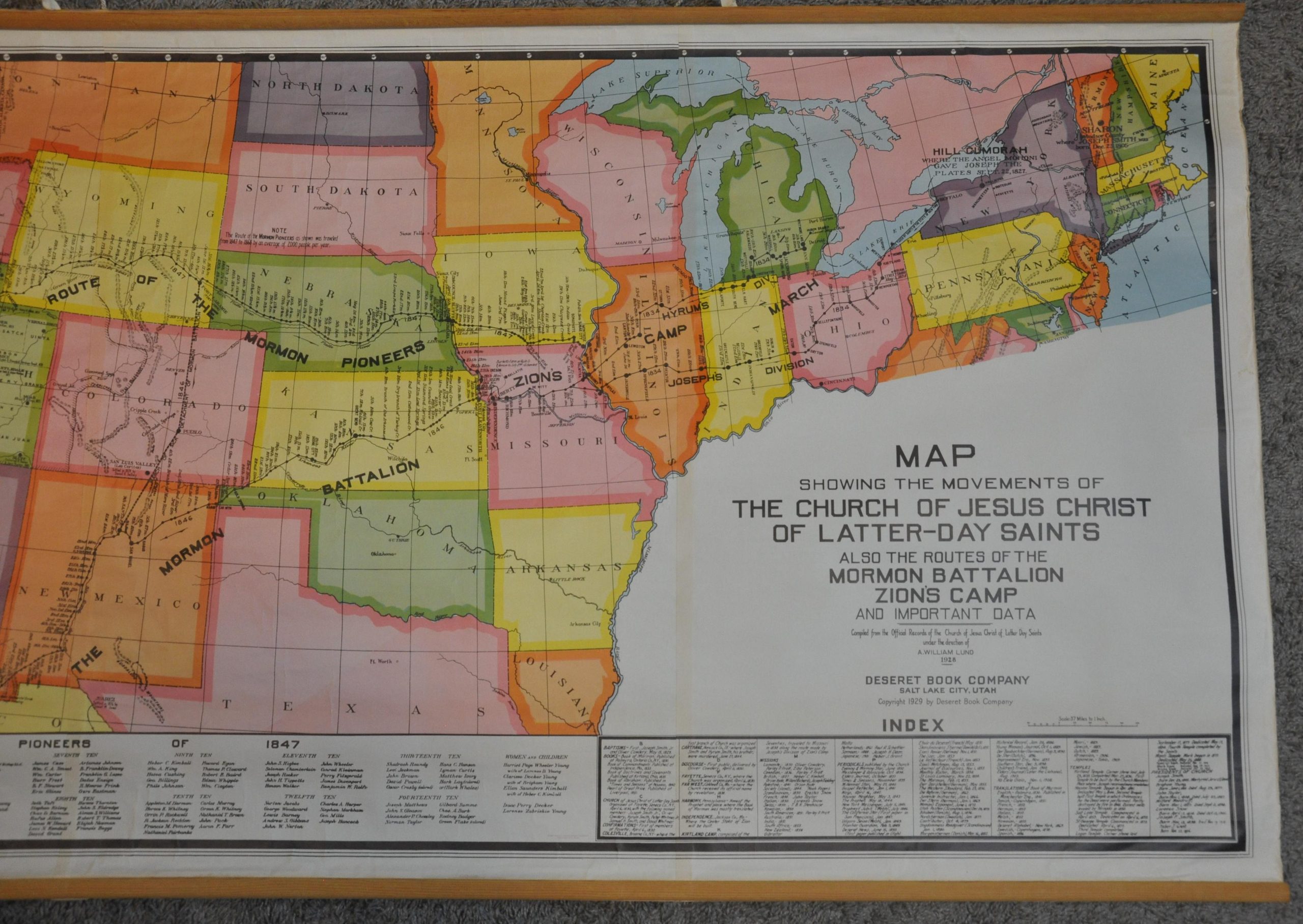Map Showing the Movements of the Church of Jesus Christ of Latter-Day ...