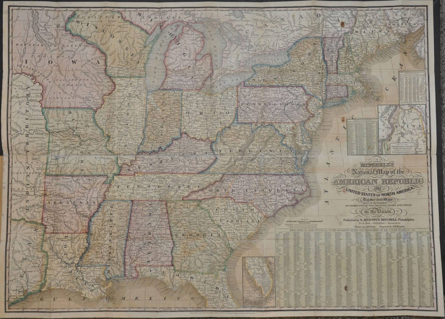 Mitchell's National Map of the United States - Curtis Wright Maps