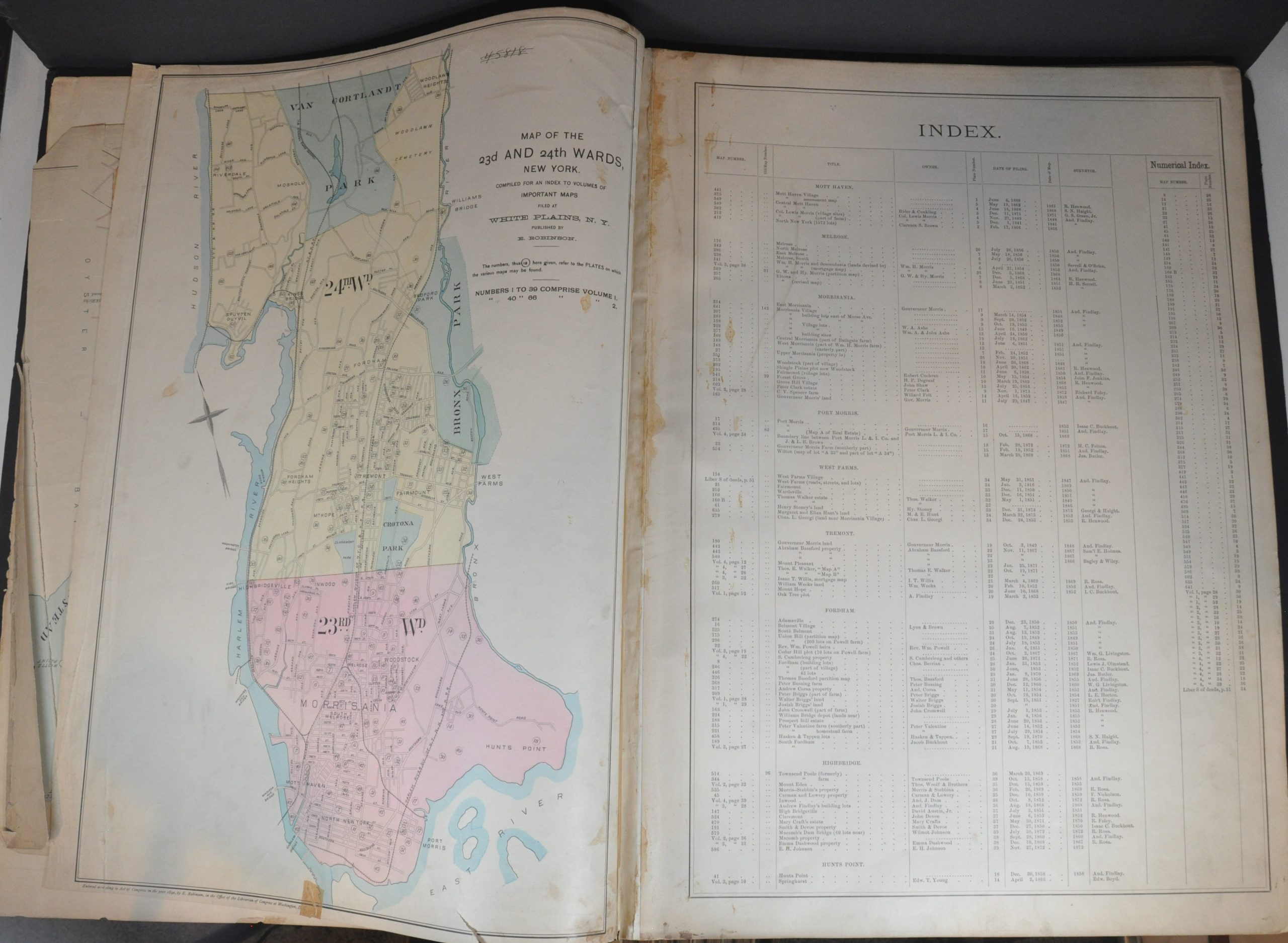 Certified Copies of Important Maps Appertaining to the 23rd and 24th ...