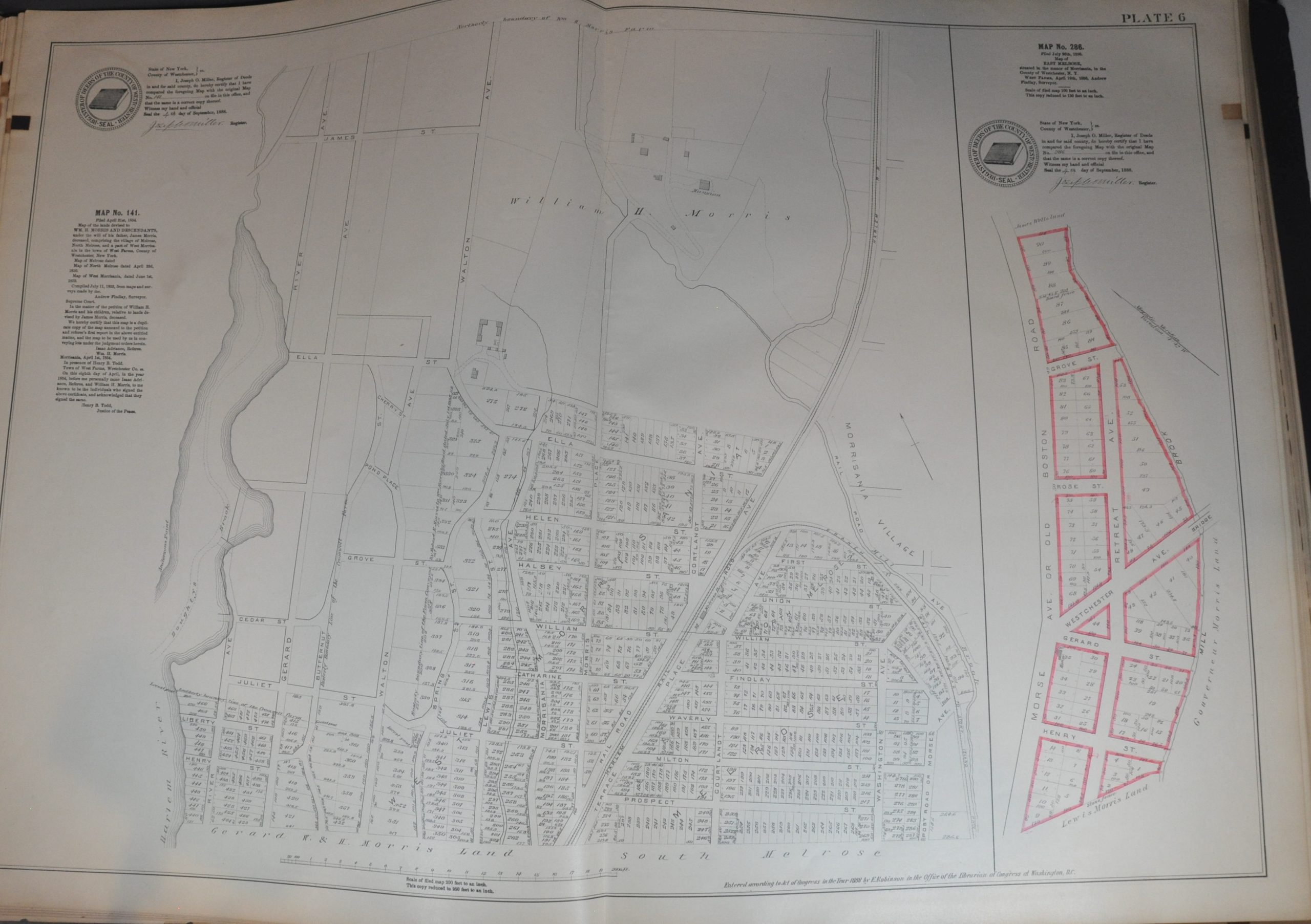 Certified Copies of Important Maps Appertaining to the 23rd and 24th ...