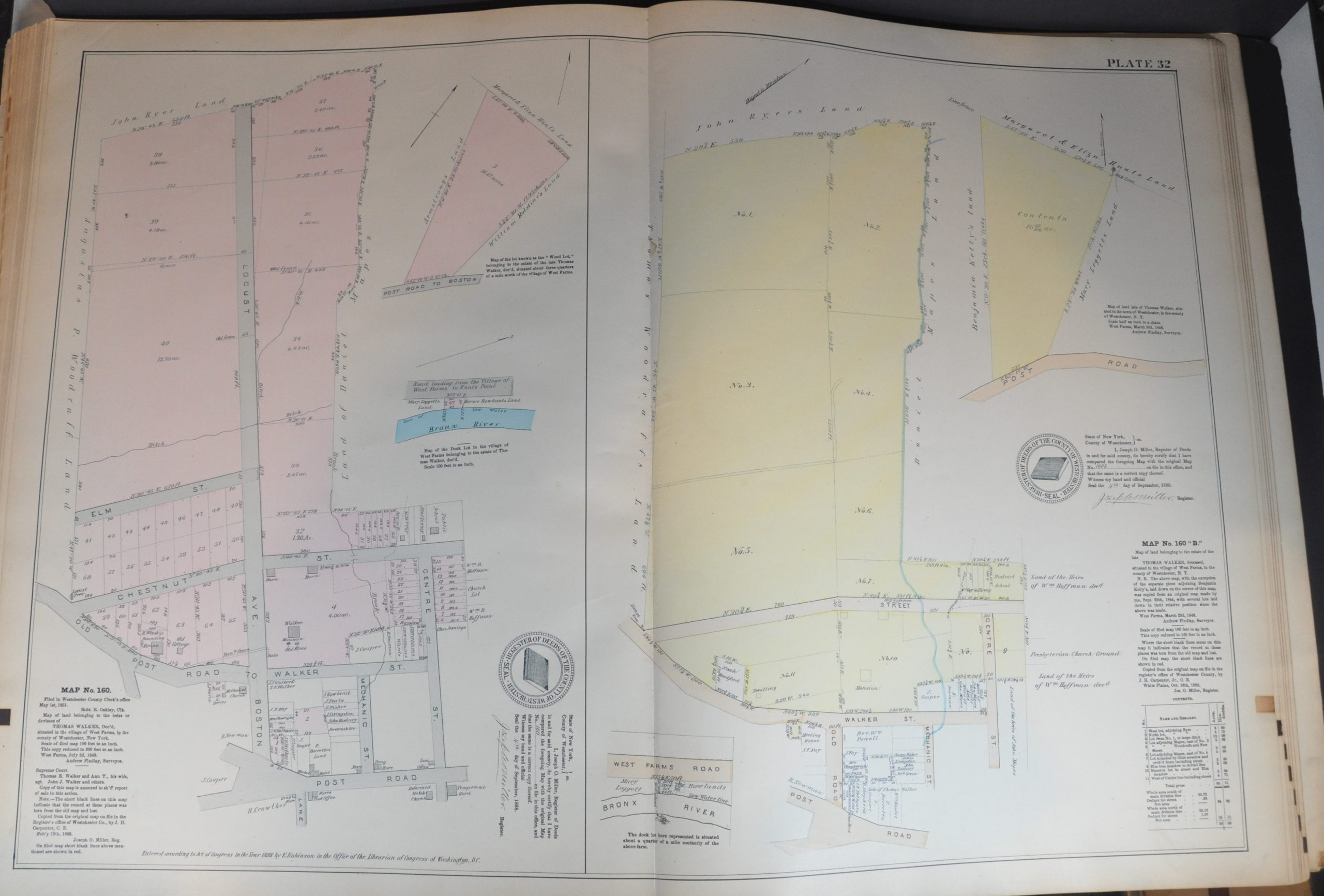 Certified Copies of Important Maps Appertaining to the 23rd and 24th ...