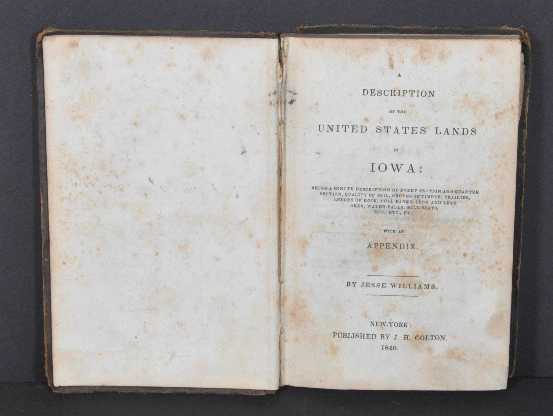 Map of the Surveyed Part of Iowa Exhibiting the Sections, Townships ...