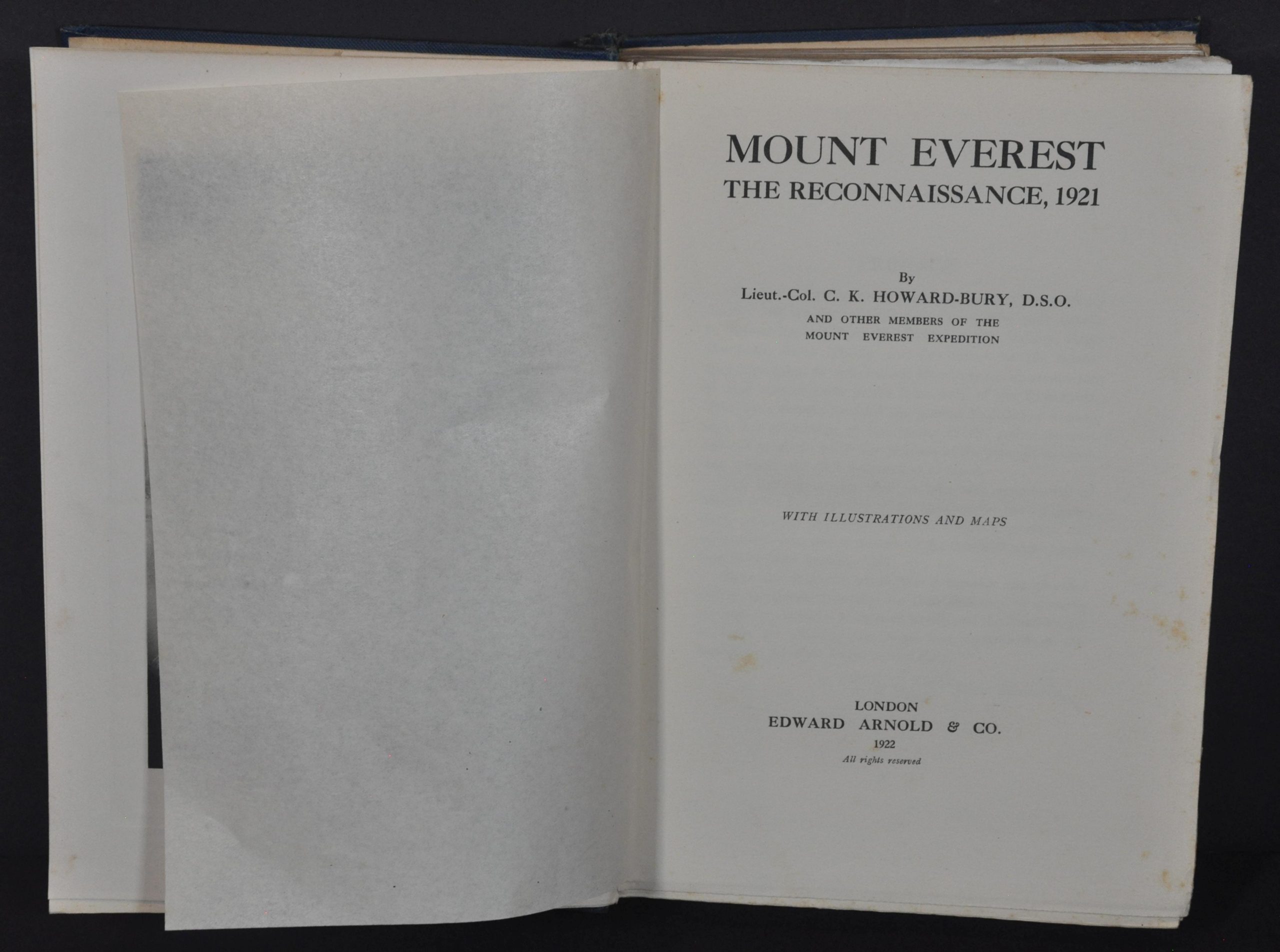 Mount Everest: The Reconnaissance, 1921 - Curtis Wright Maps