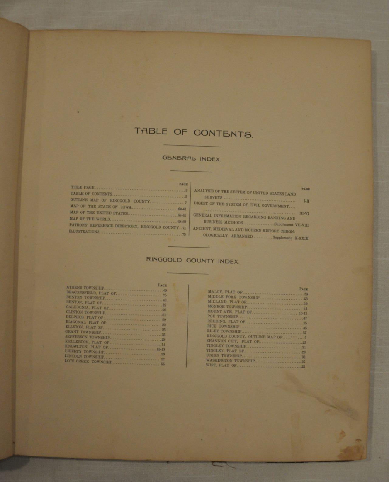 Standard Atlas of Ringgold County, Iowa | Curtis Wright Maps