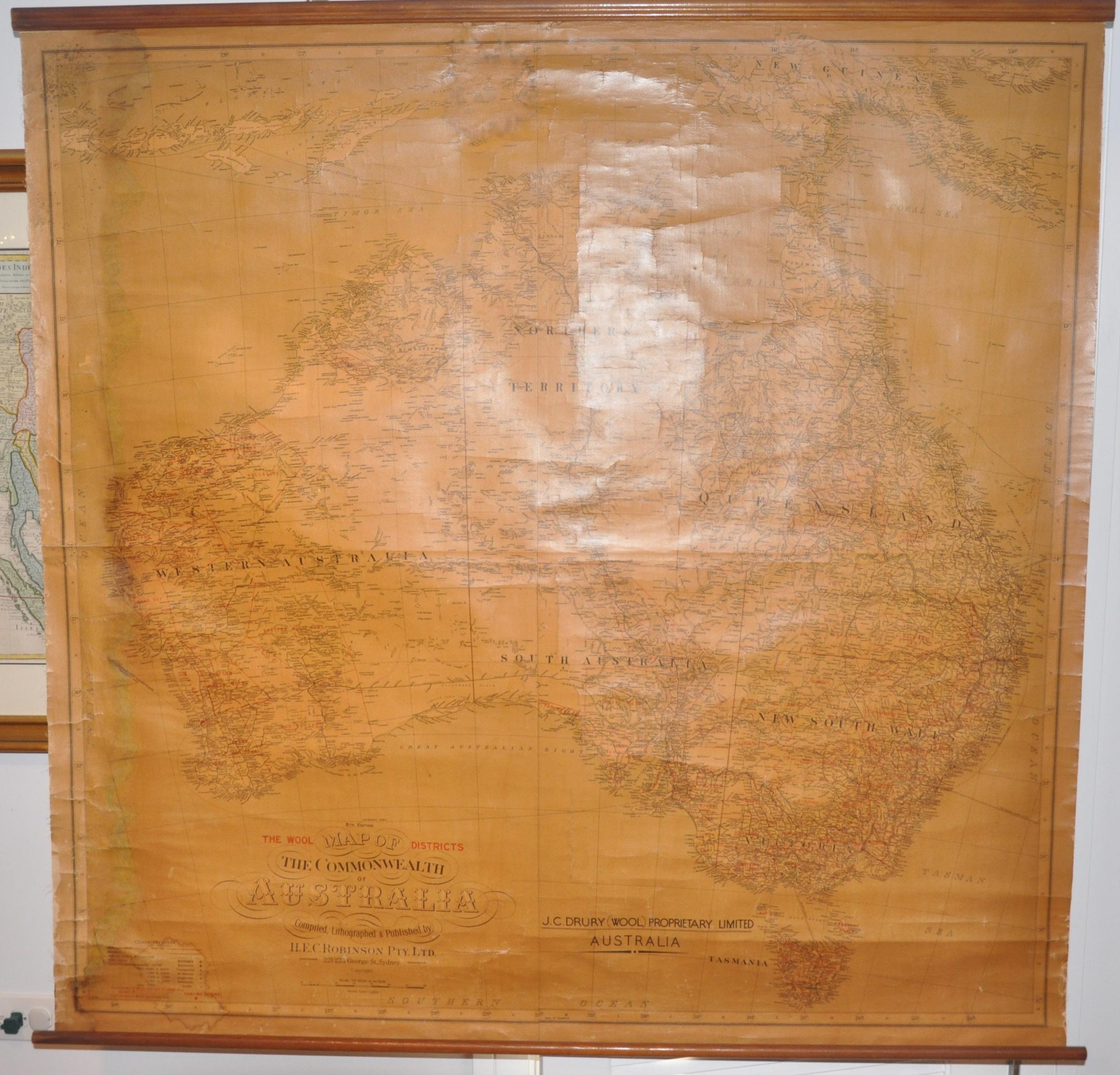 The Wool Districts Map of the Commonwealth of Australia - Curtis Wright ...