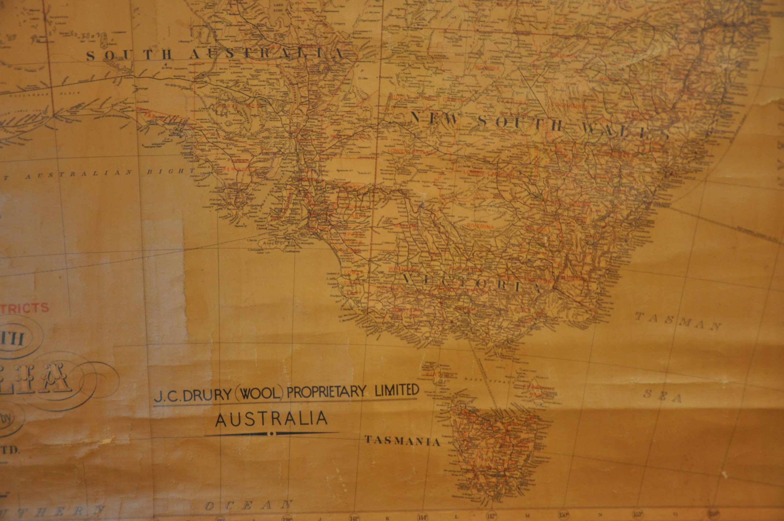The Wool Districts Map of the Commonwealth of Australia - Curtis Wright ...