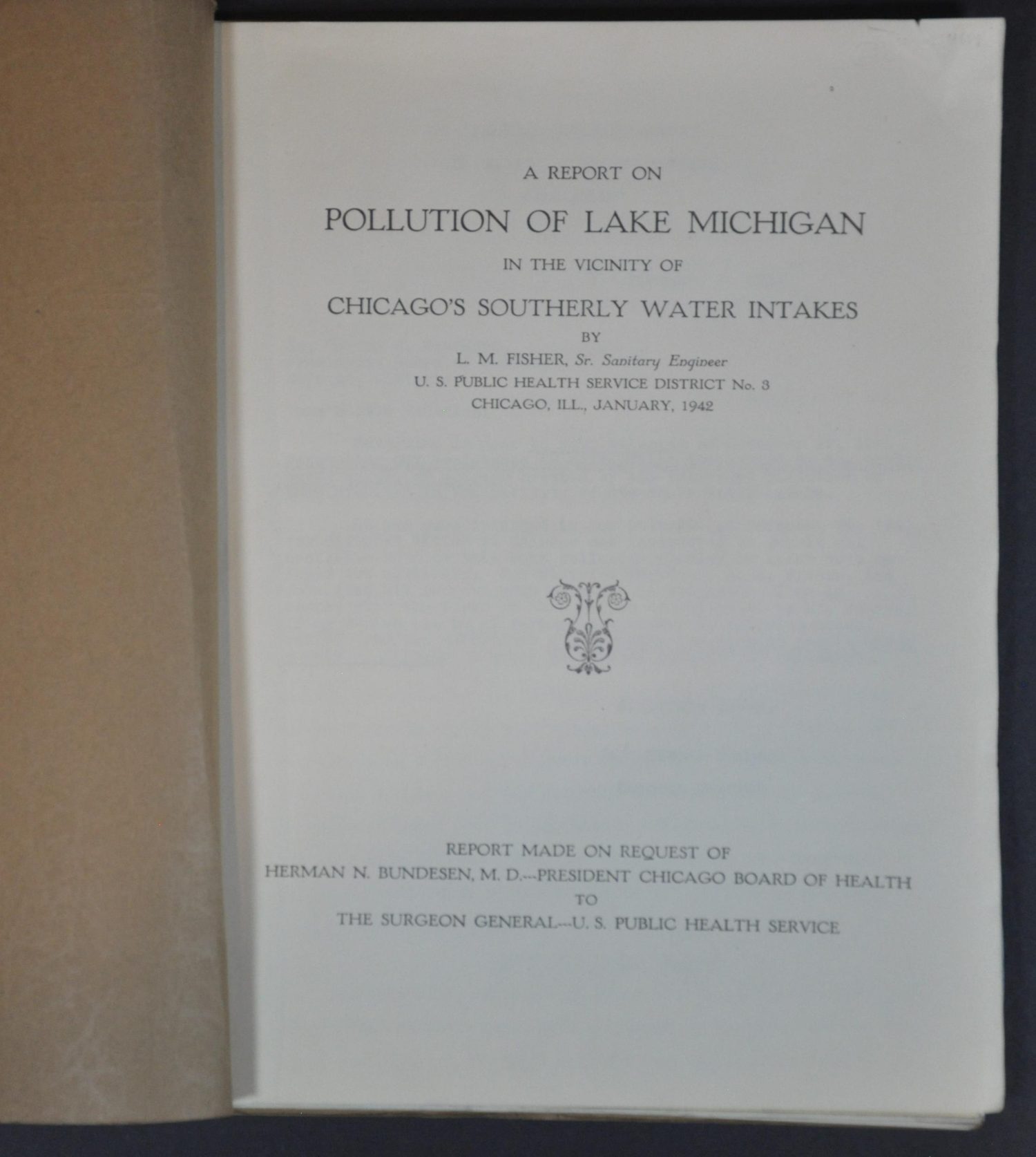 A Report on Pollution of Lake Michigan in the Vicinity of Chicago's ...
