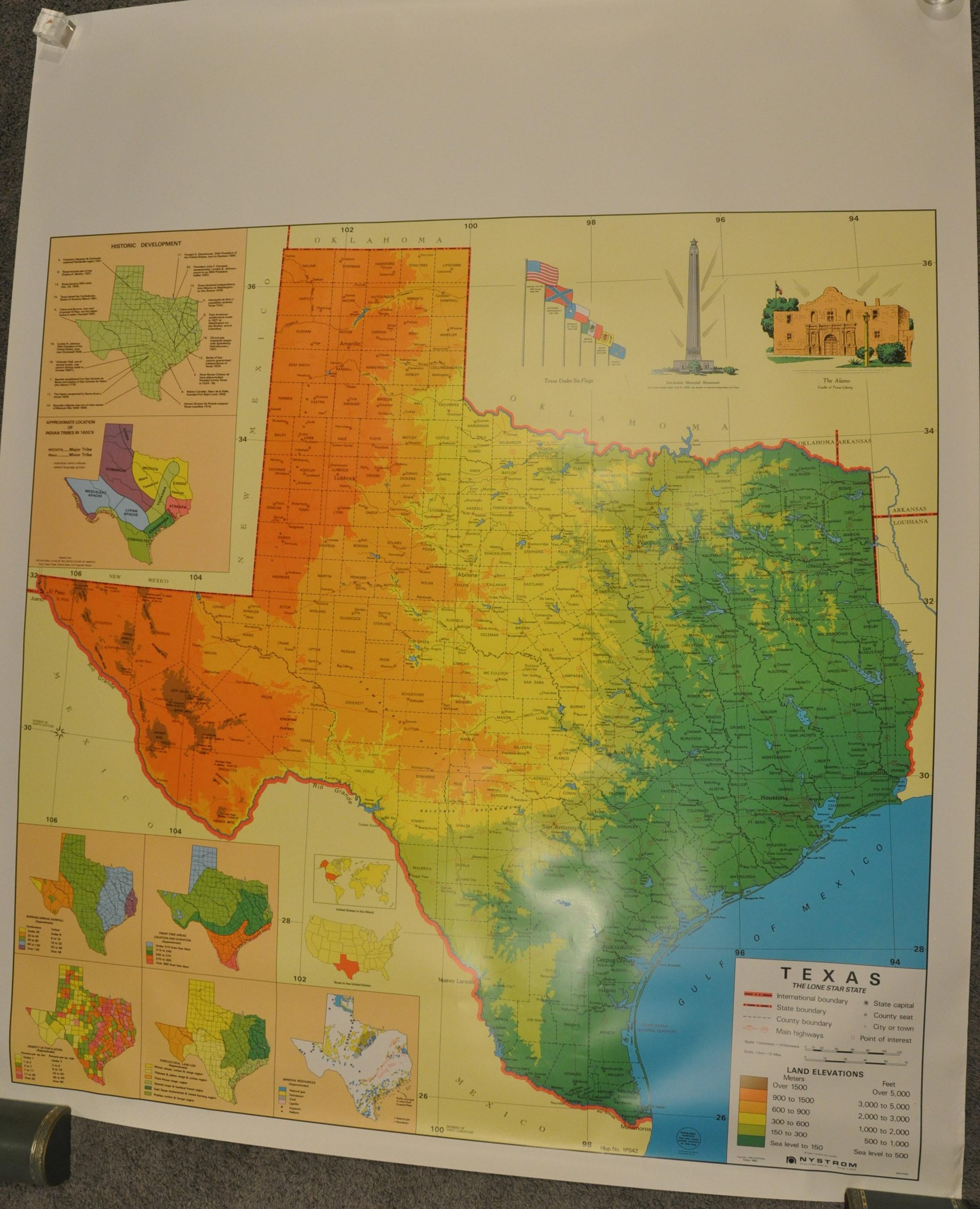 Texas The Lone Star State - Curtis Wright Maps