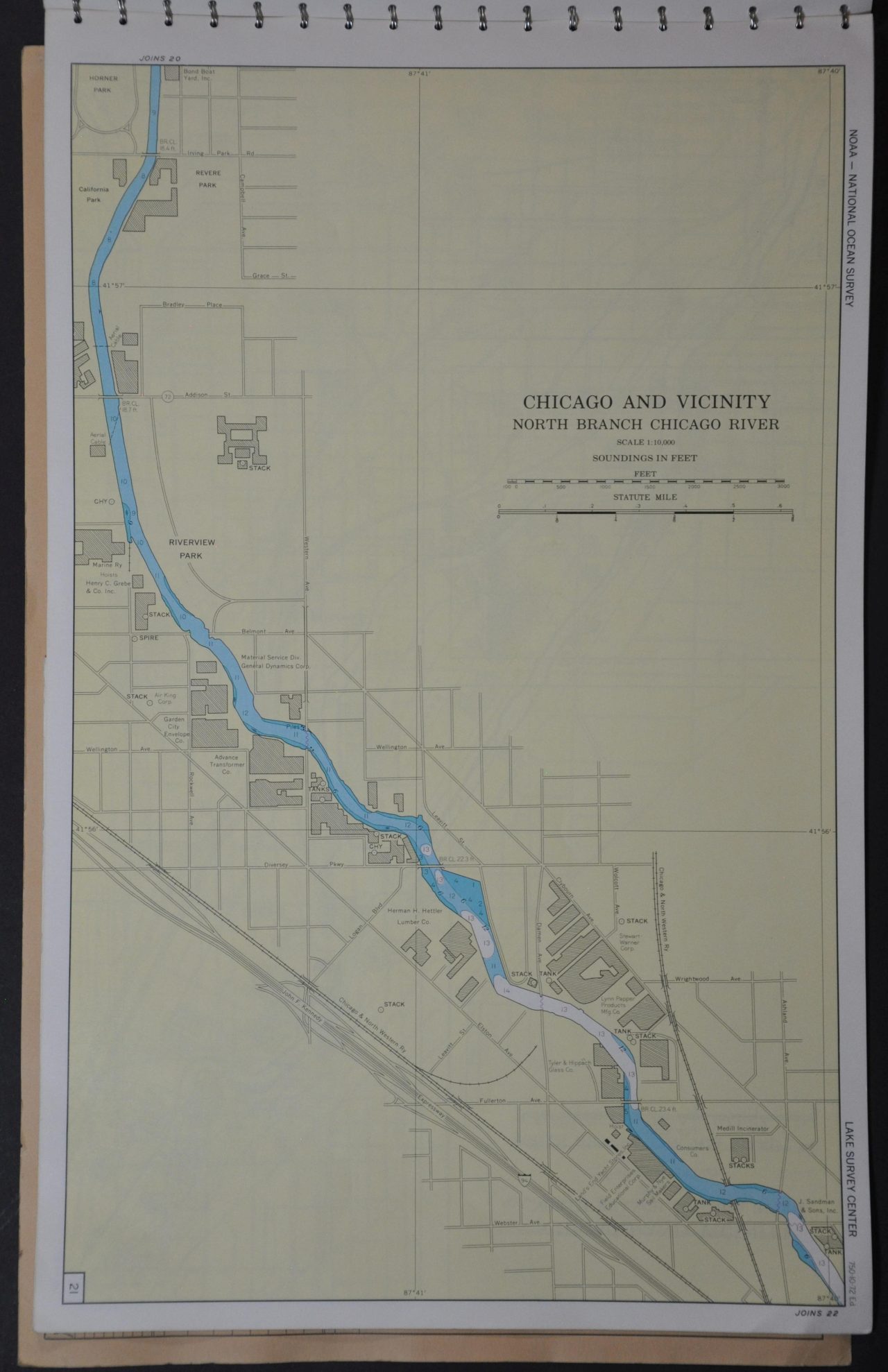 Lake Survey Center Recreational Craft Series Chart No. 750 Chicago and ...