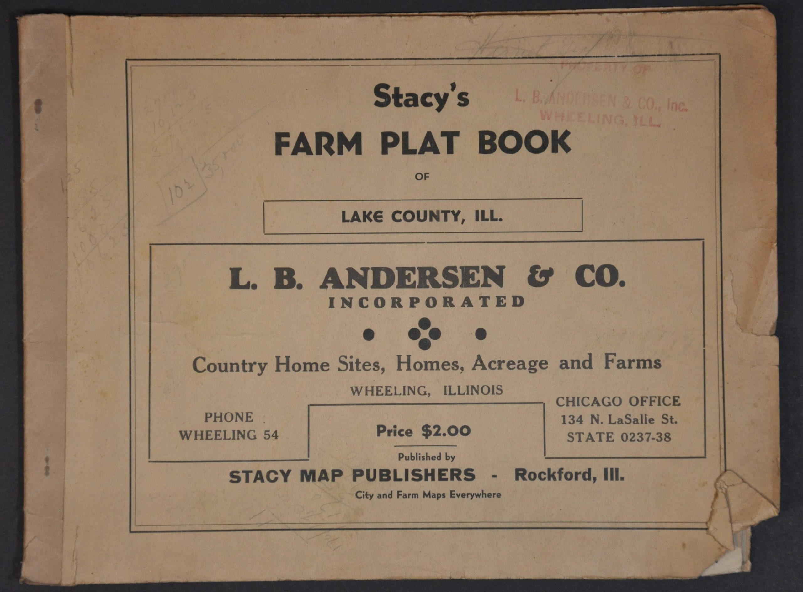 Stacy's Farm Plat Book of Lake County, Ill. - Curtis Wright Maps