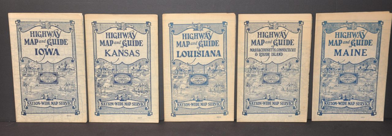 [Complete Set of Mid-West Map Company Road Maps] - Curtis Wright Maps