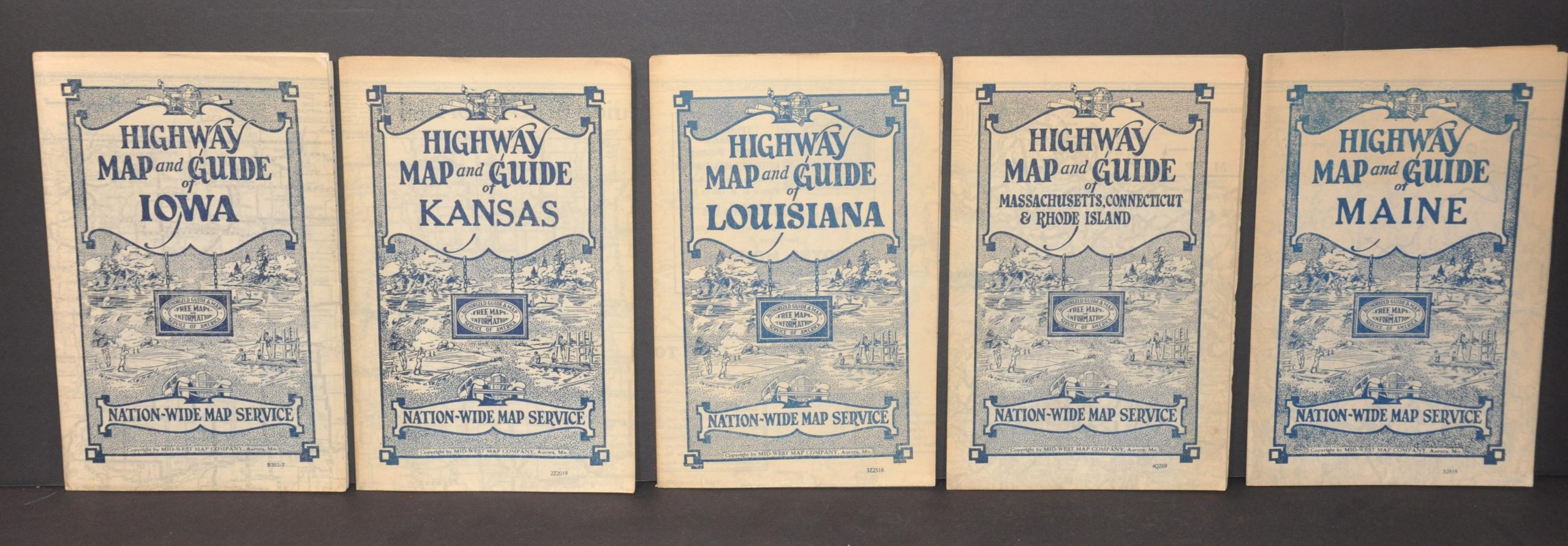 [Complete Set of Mid-West Map Company Road Maps] - Curtis Wright Maps
