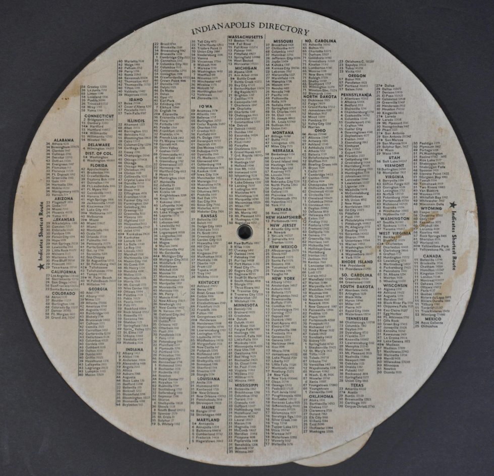 Auto Routing Chart Coast-to-Coast - Curtis Wright Maps