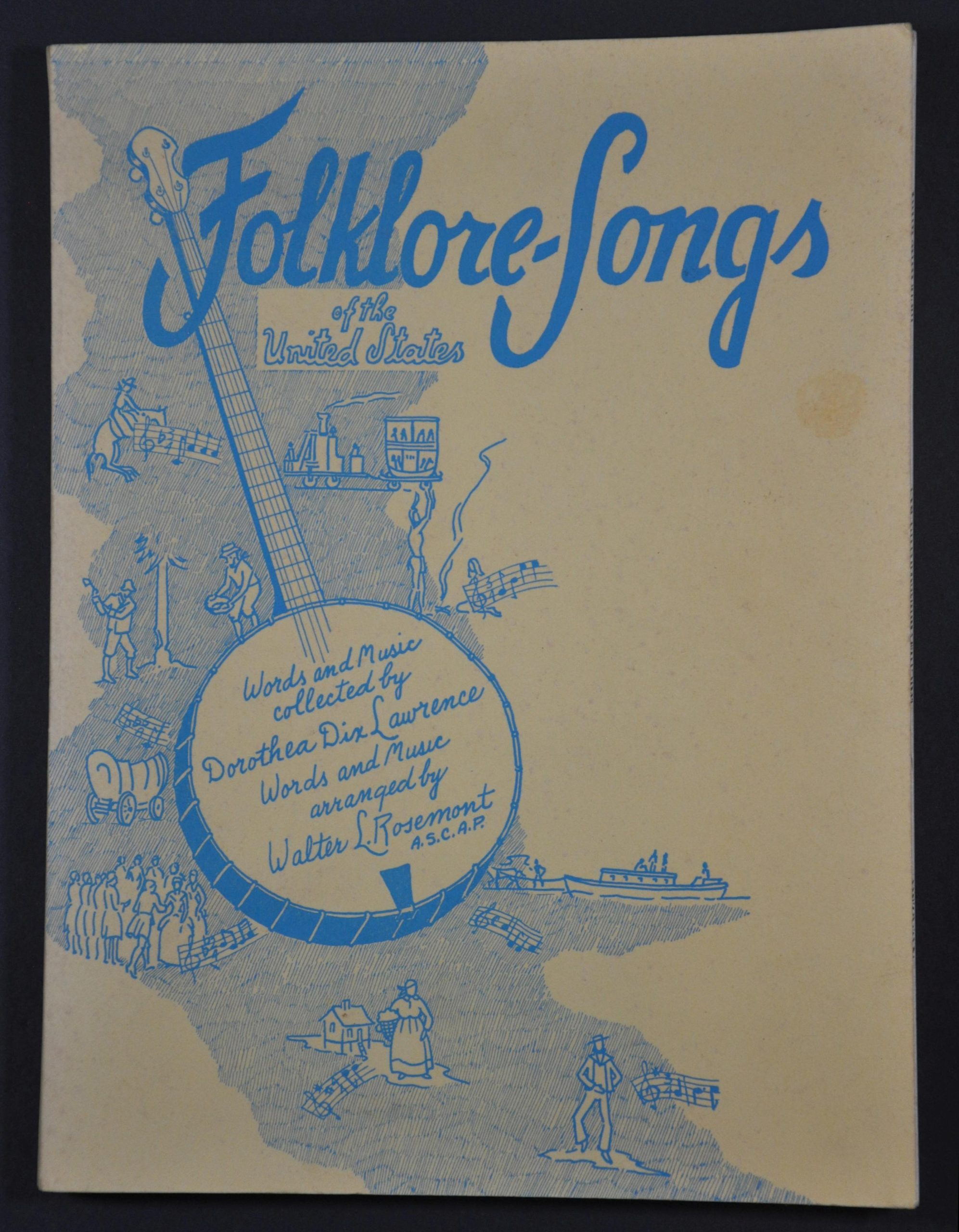 Folklore Music Map of the United States - Curtis Wright Maps