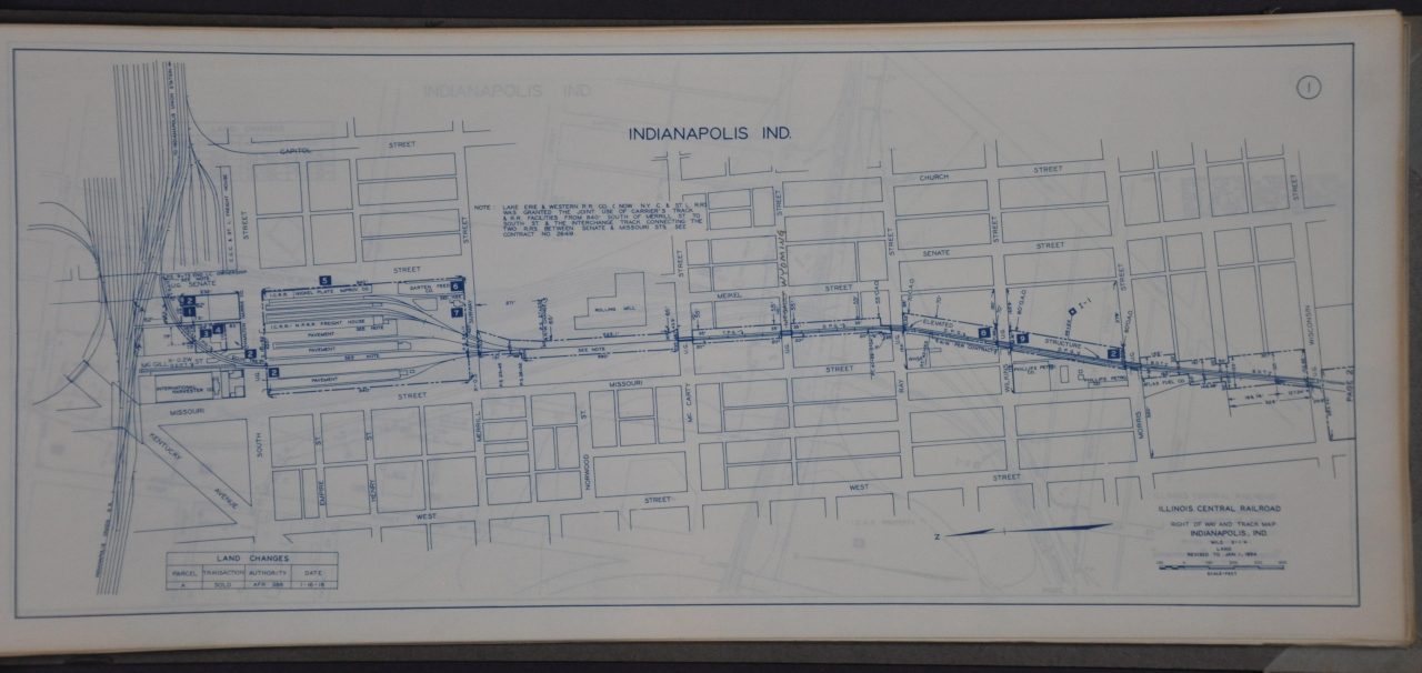 Illinois Central Railroad Condensed Maps Indianapolis District ...