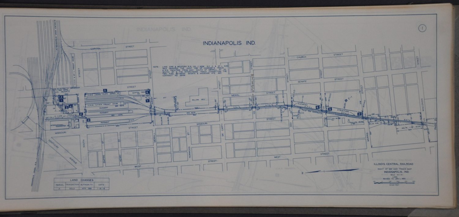 Illinois Central Railroad Condensed Maps Indianapolis District ...