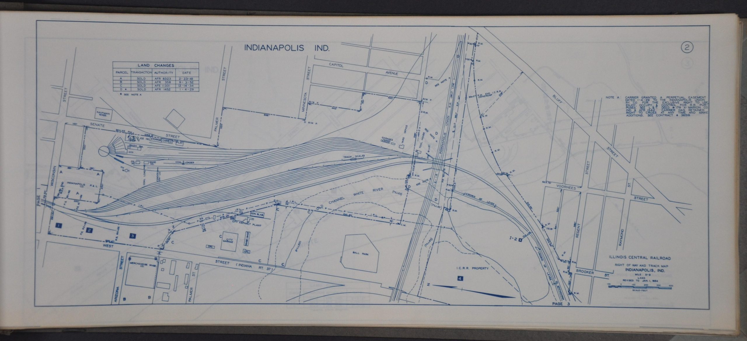 Illinois Central Railroad Condensed Maps Indianapolis District ...