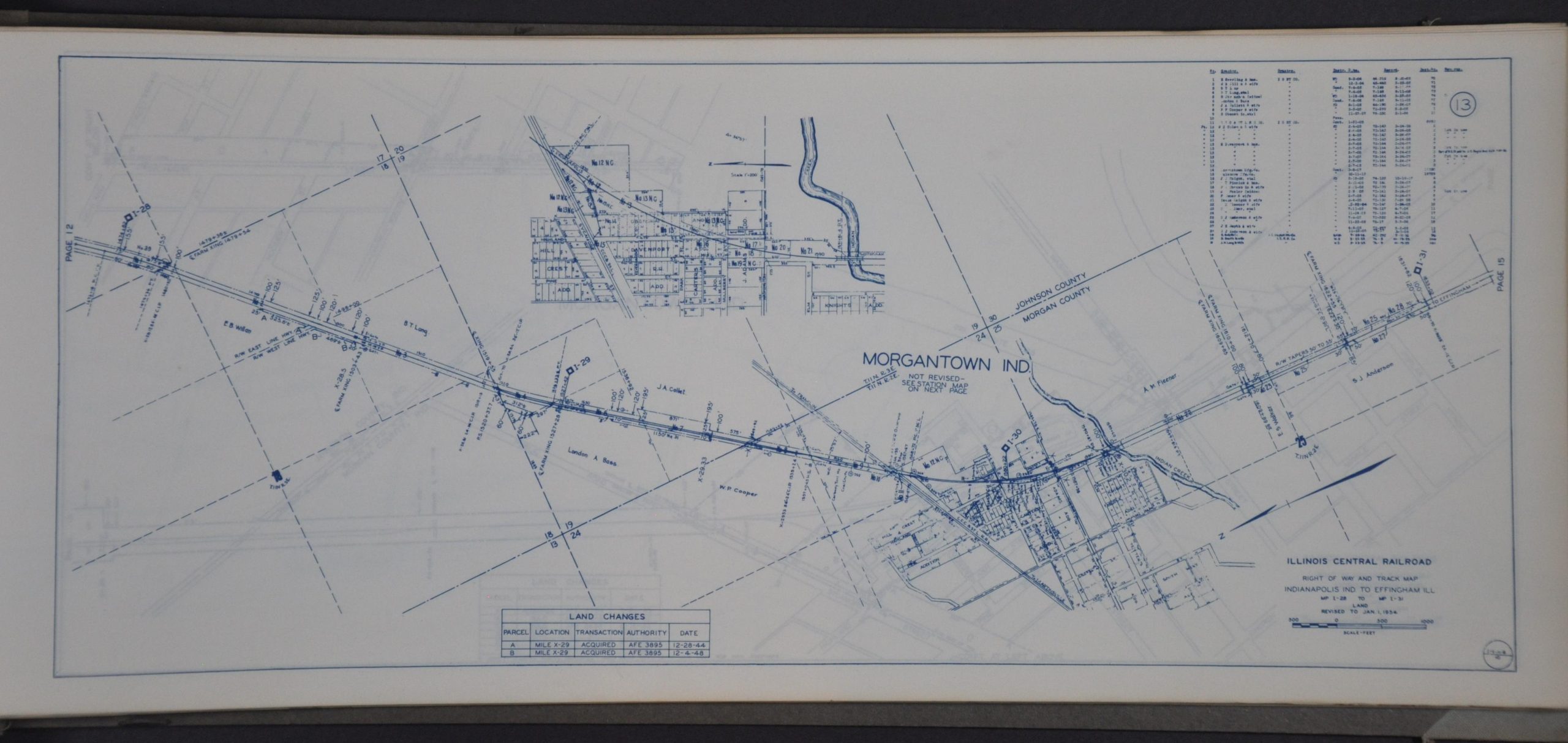 Illinois Central Railroad Condensed Maps Indianapolis District ...