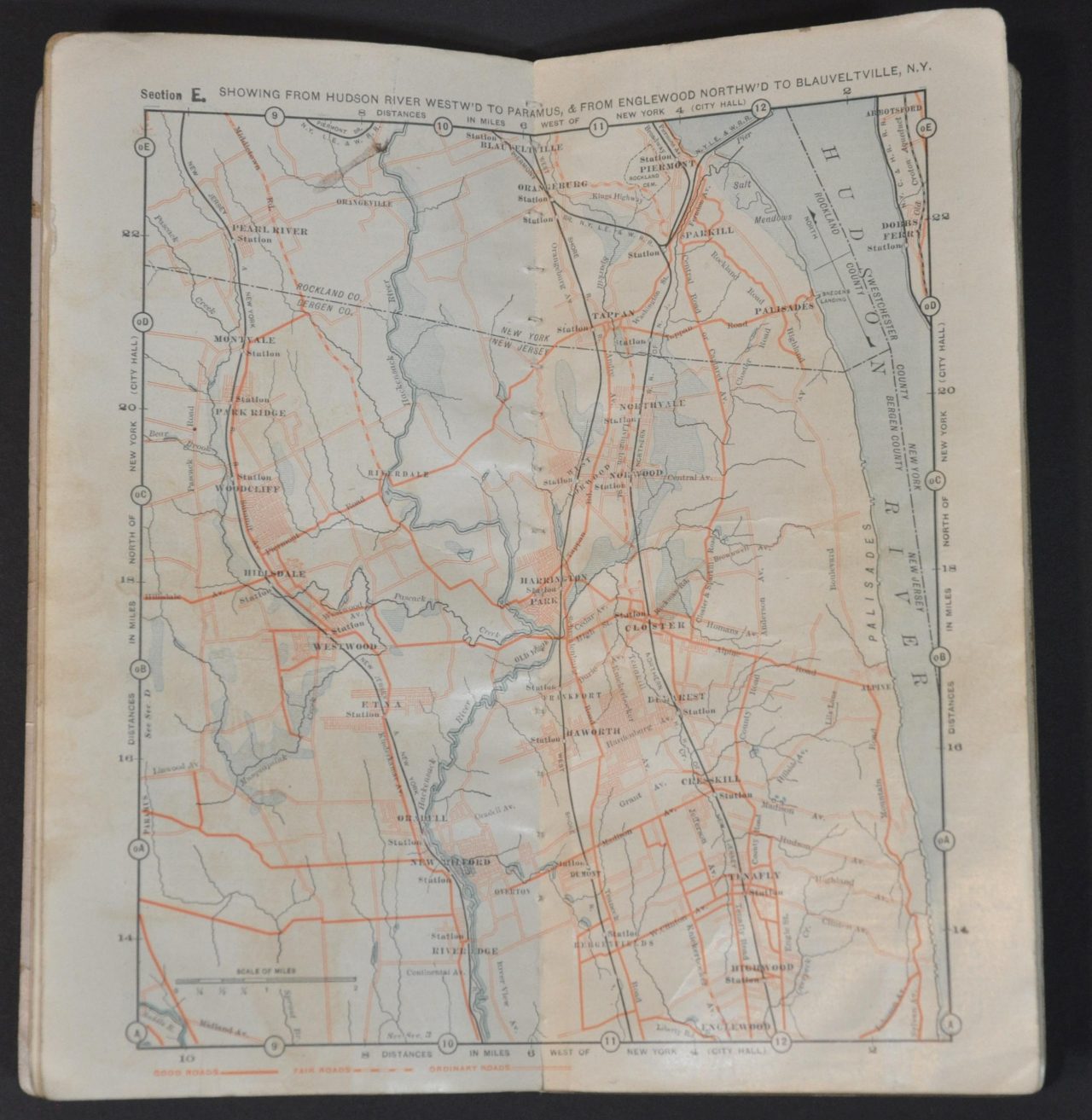 Servoss' Sectional Automobile Road Map of North-Eastern New Jersey ...