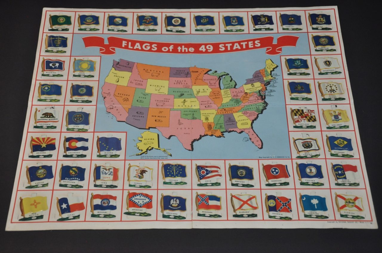 Flags of the 49 States | Curtis Wright Maps