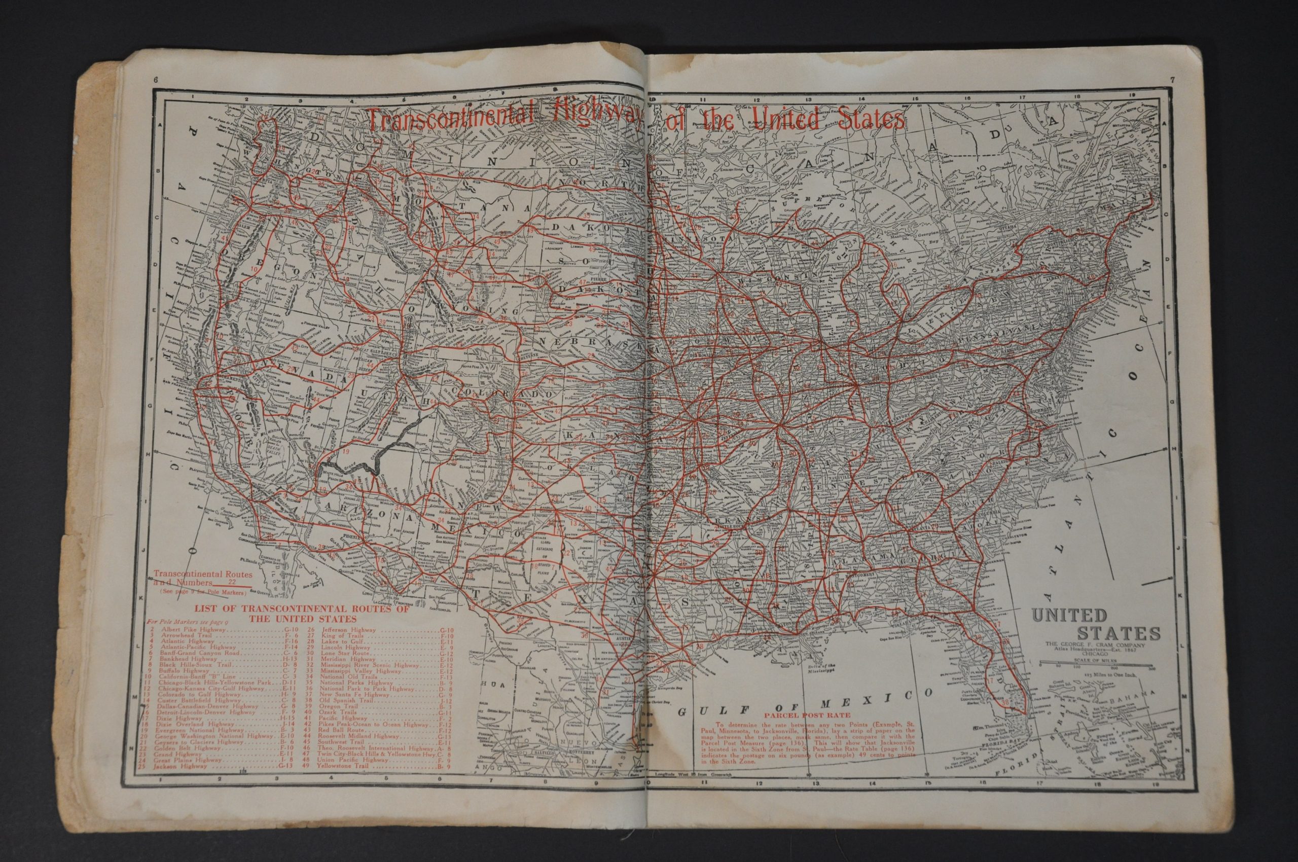 Auto Trails and Commercial Survey of the United States - Curtis Wright Maps