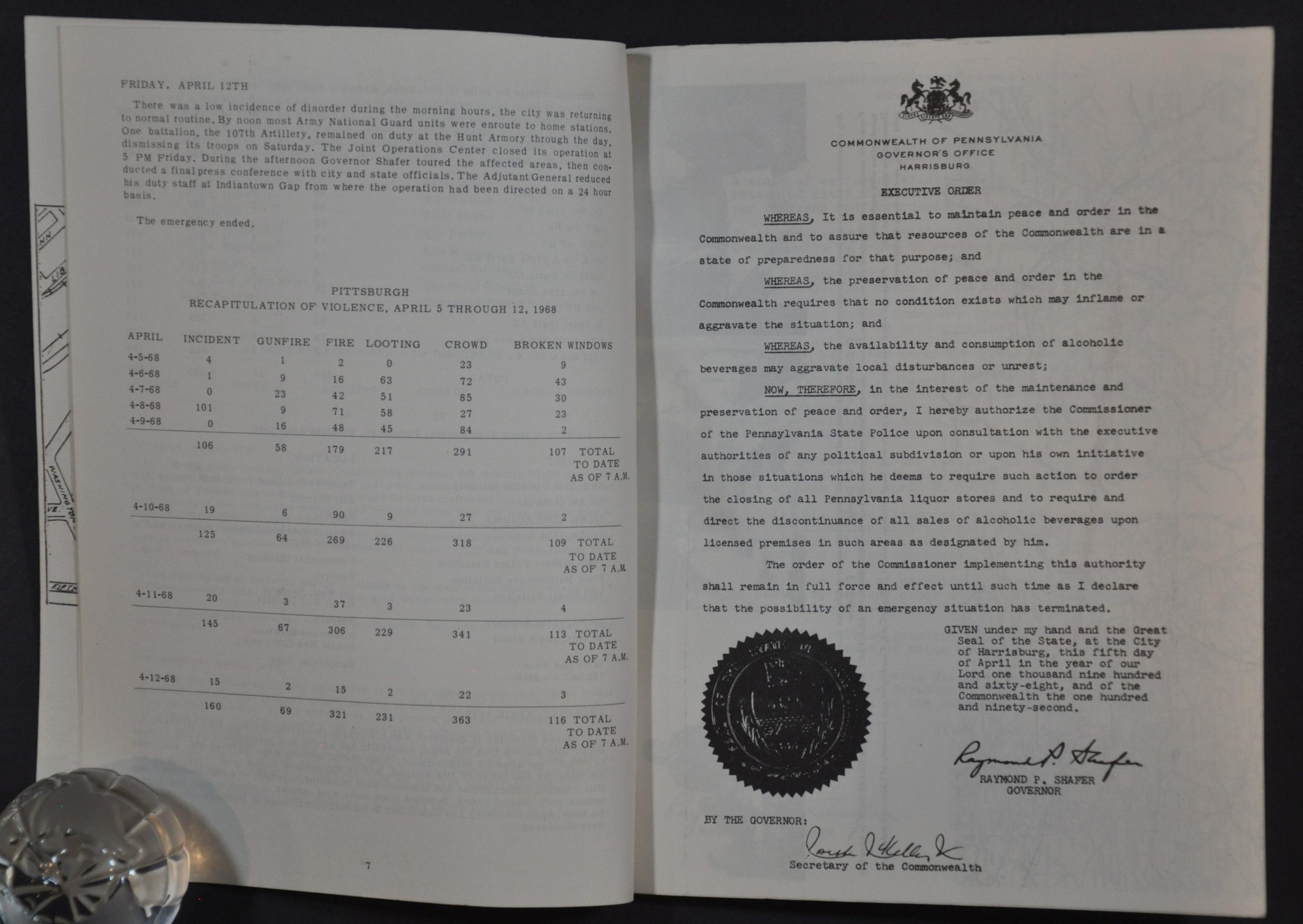 Operation Pittsburgh 6 - 12 April, 1968 Report of the Adjutant General ...