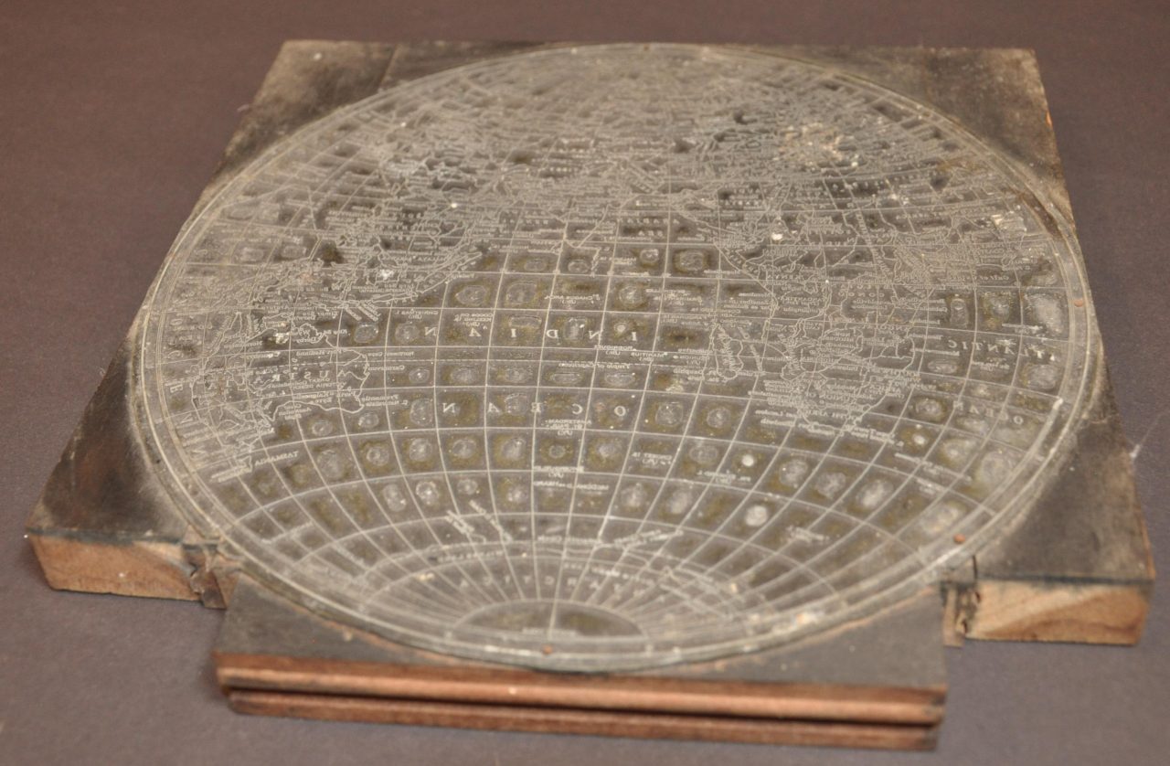 [Printer's Block of the Eastern Hemisphere] - Curtis Wright Maps