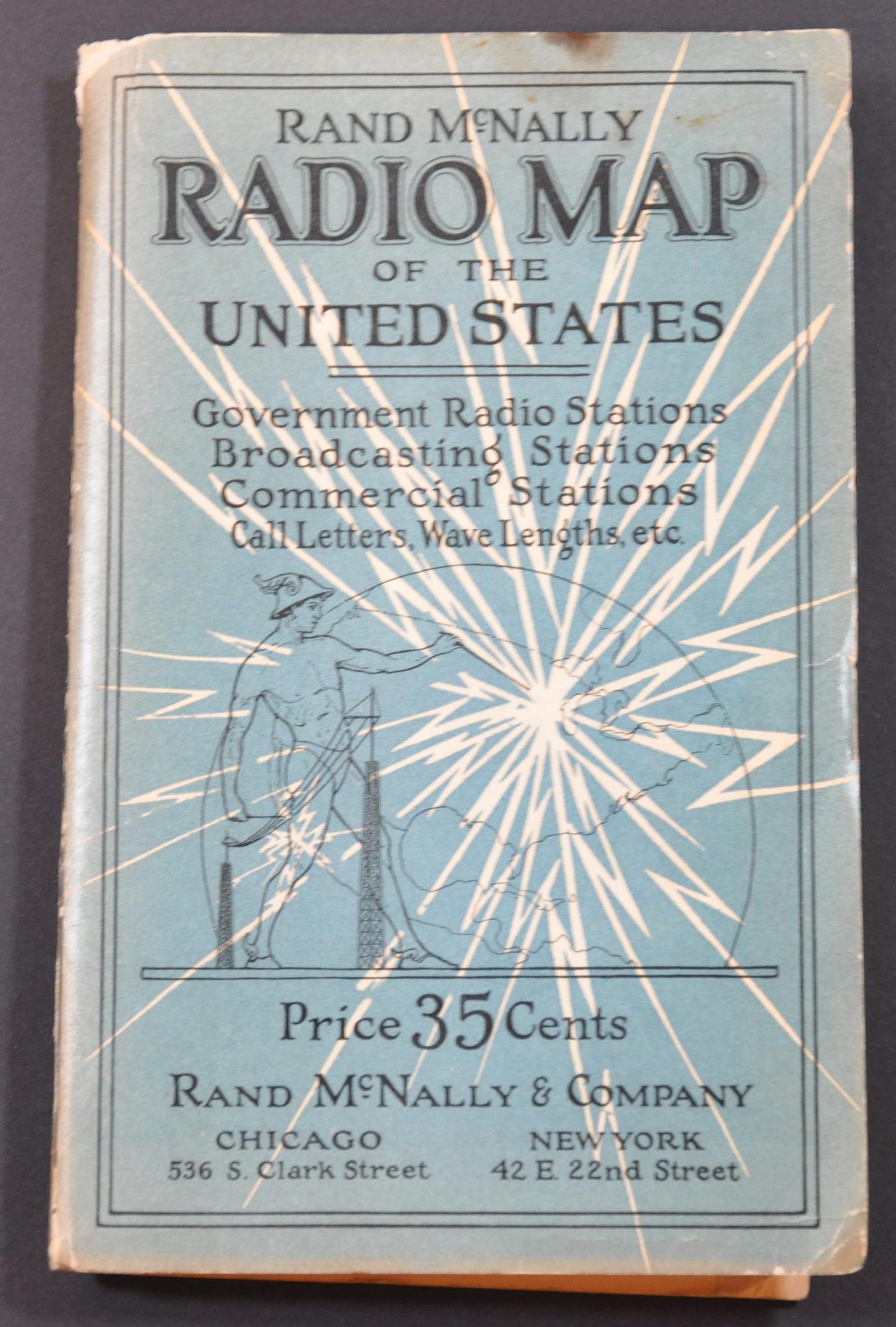 Rand McNally Radio Map of the United States - Curtis Wright Maps