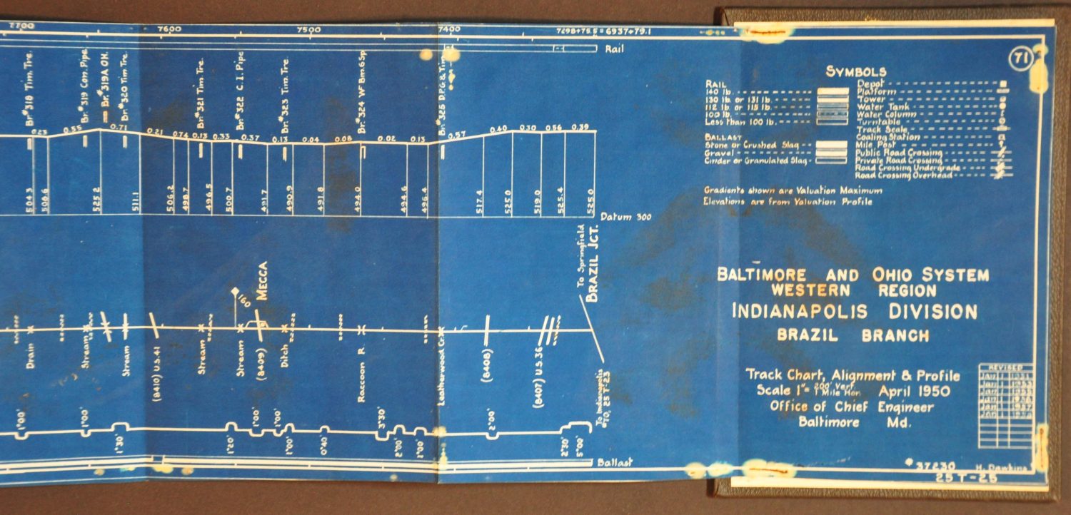 Baltimore and Ohio System Engineering Department Tack Chart Alignment ...