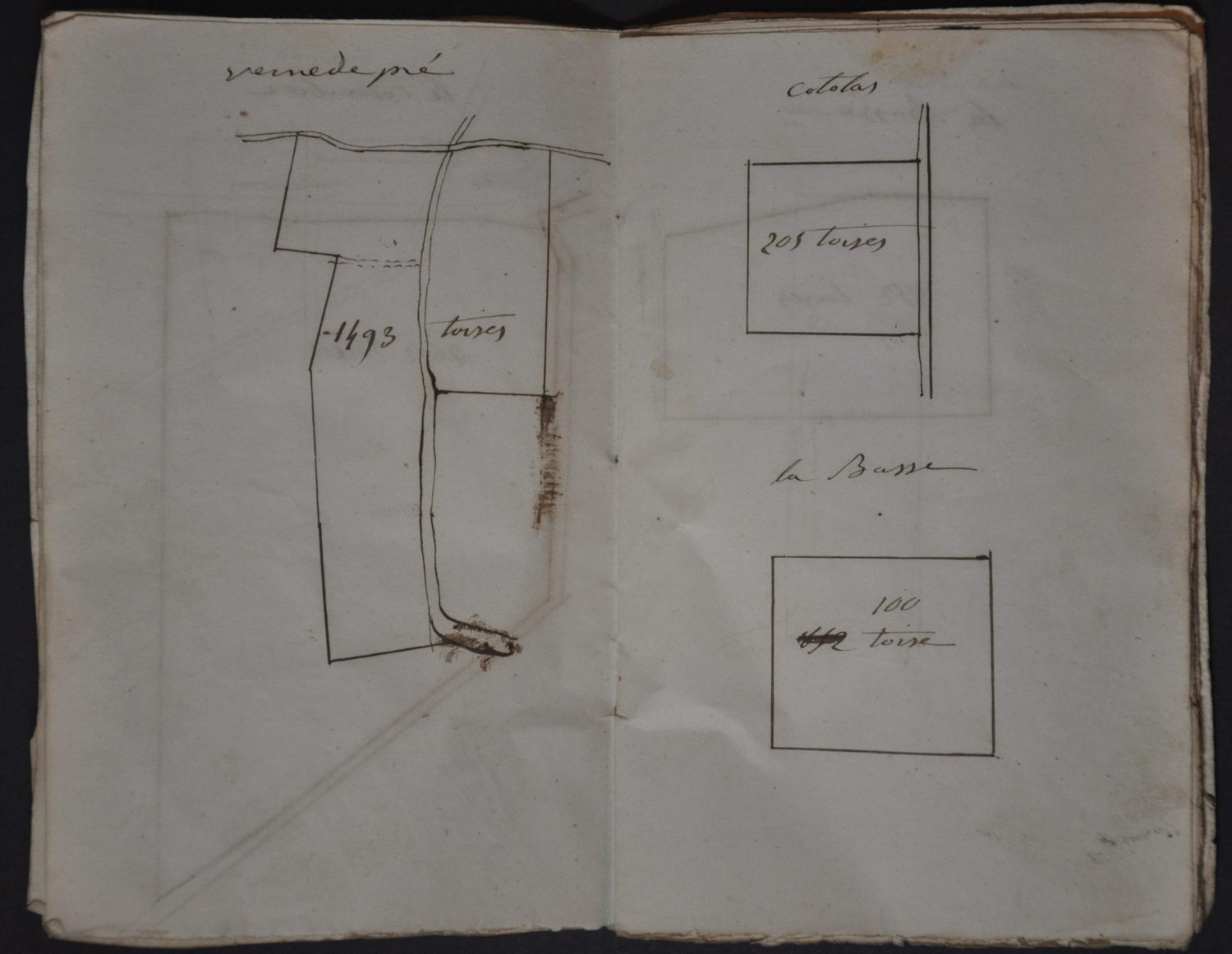 Countenance et Plane de Toules nos Terres en 1868 [French Manuscript ...