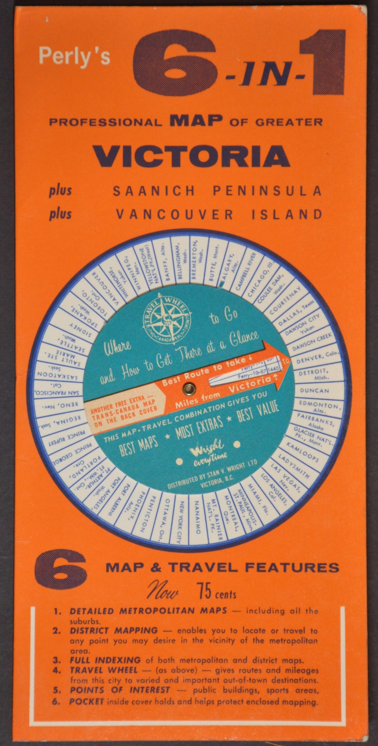 Perly's 6-in 1 Professional Map of Greater Victoria plus Sannich ...