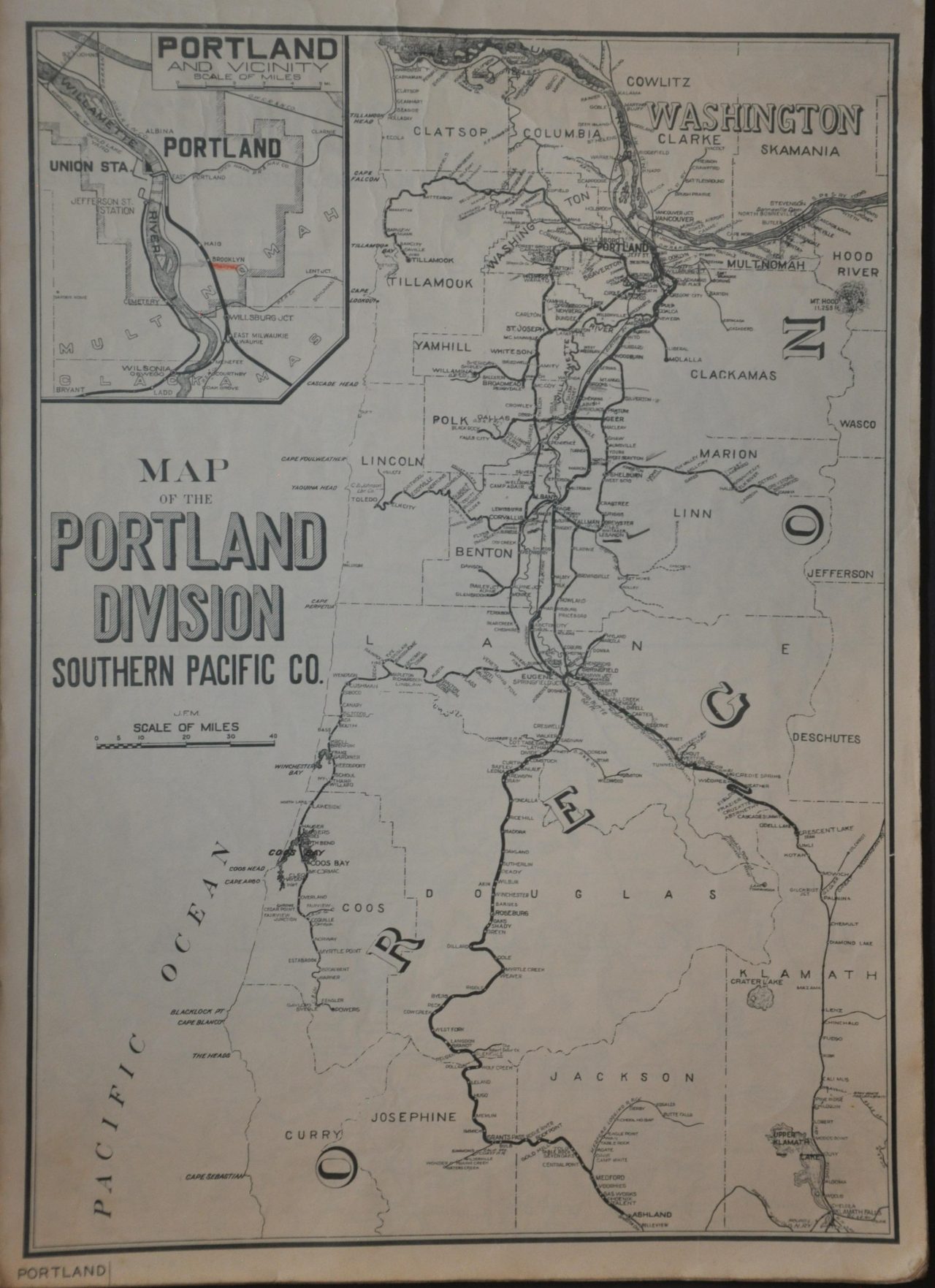 Southern Pacific Lines Division Maps - Curtis Wright Maps