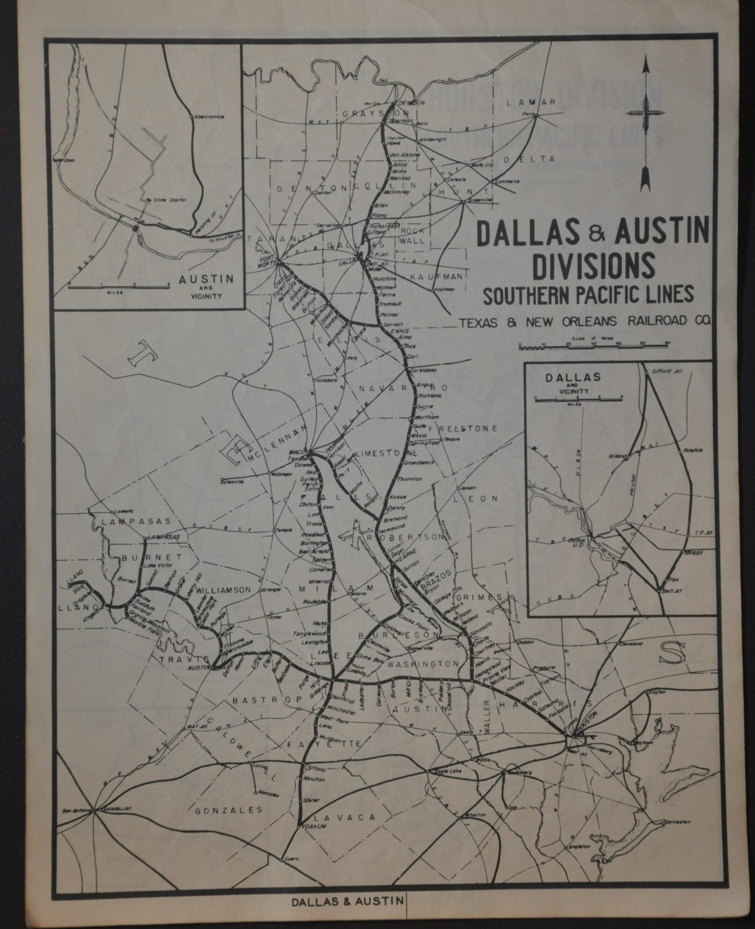 Southern Pacific Lines Division Maps - Curtis Wright Maps