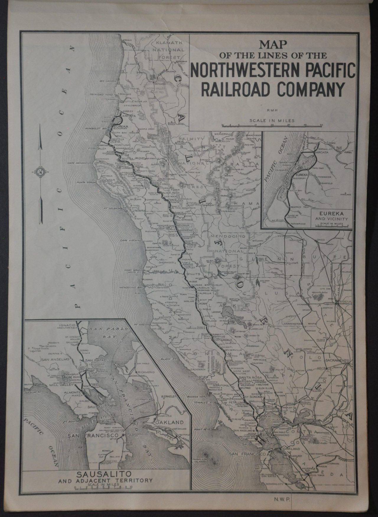 Southern Pacific Lines Division Maps - Curtis Wright Maps