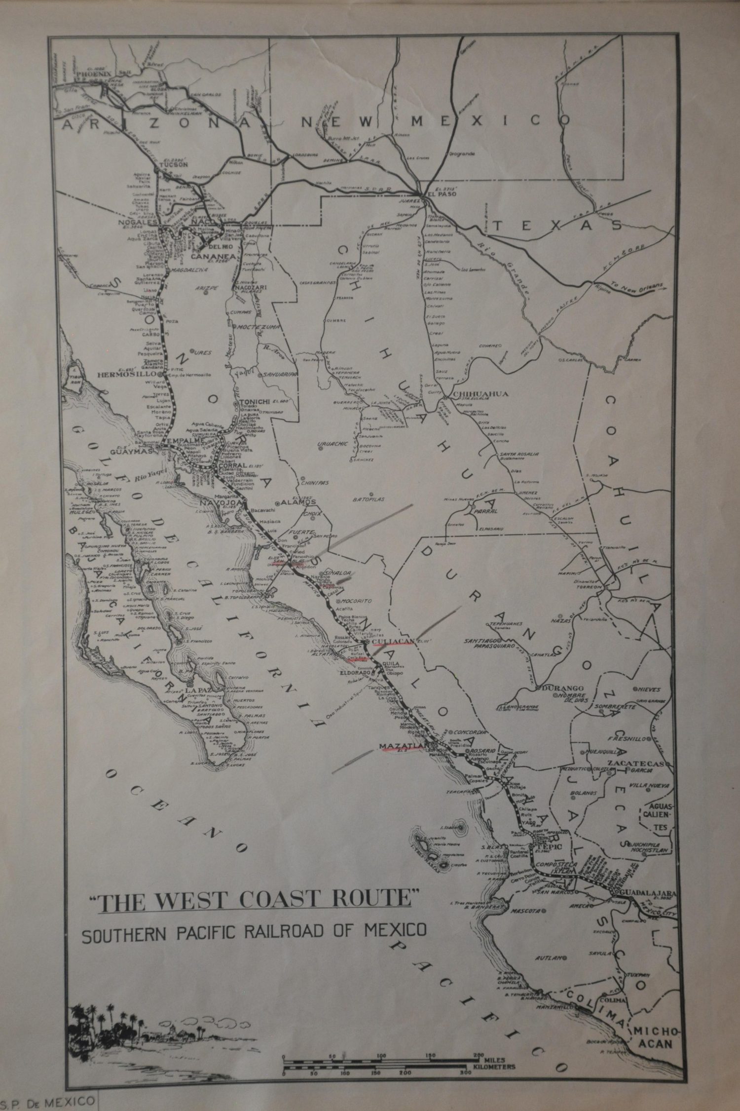 Southern Pacific Lines Division Maps - Curtis Wright Maps