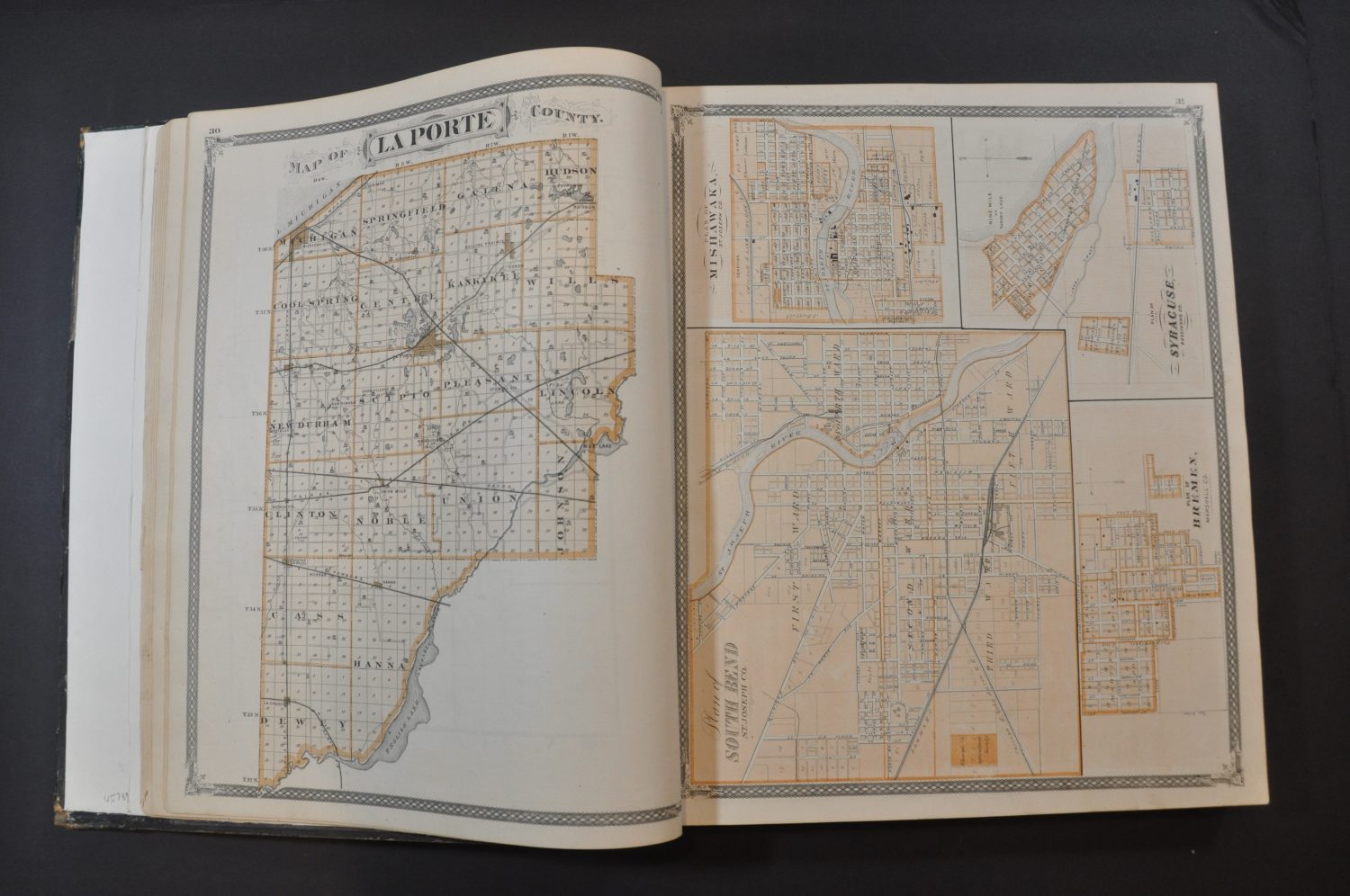 Illustrated Historical Atlas of the State of Indiana - Curtis Wright Maps