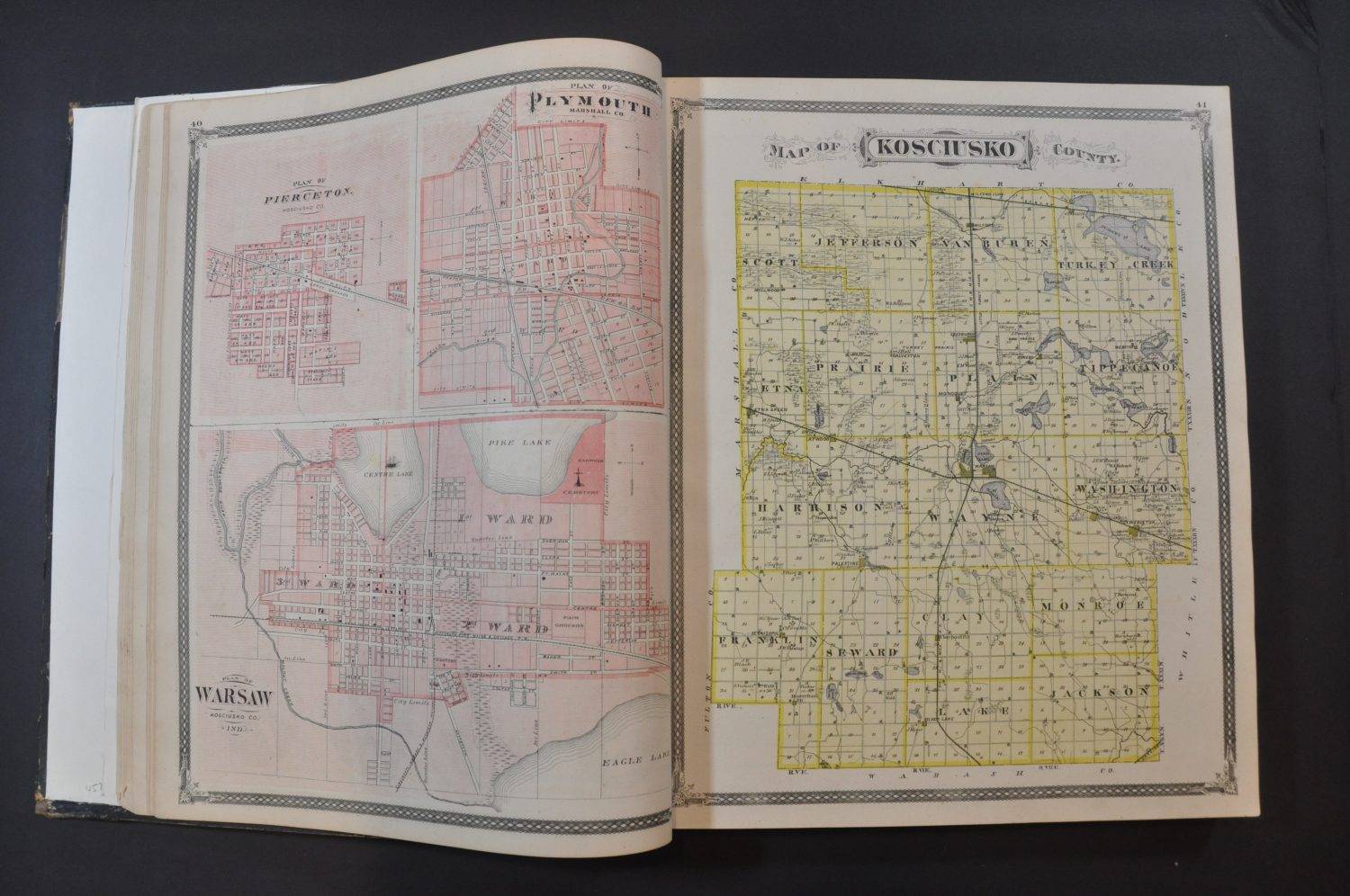 Illustrated Historical Atlas of the State of Indiana - Curtis Wright Maps
