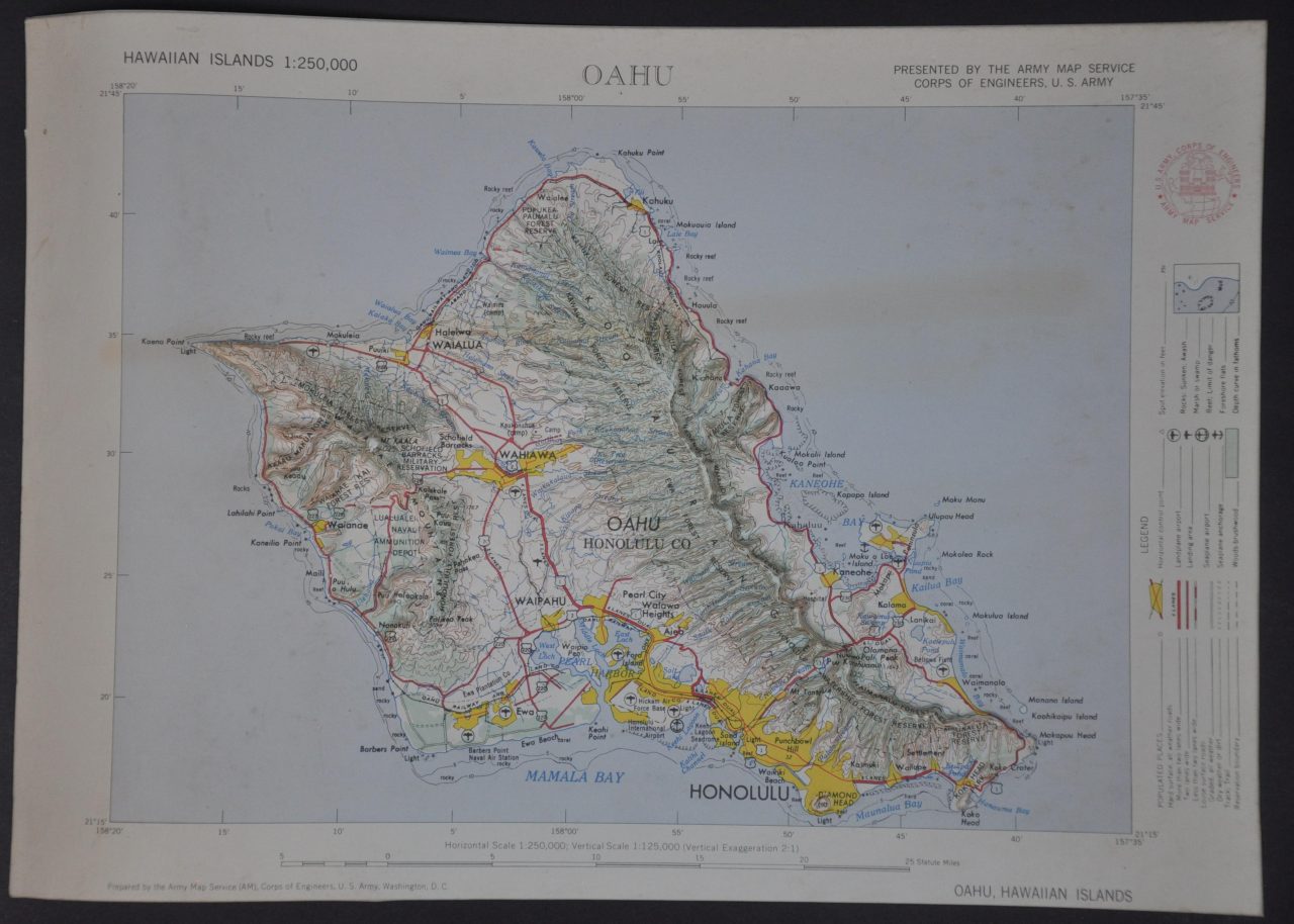 Oahu [3D Relief Map] - Curtis Wright Maps