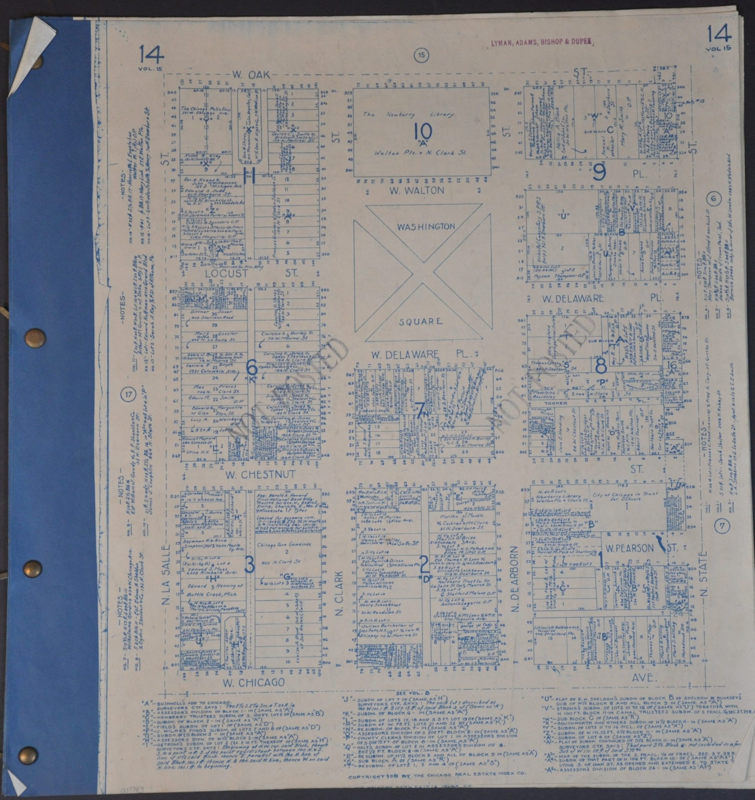 [Composite Atlas of River North and the Gold Coast in Chicago] - Curtis ...