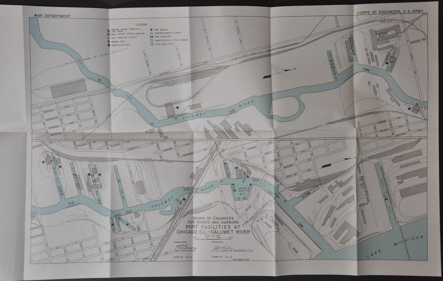 The Port of Chicago, Illinois - Curtis Wright Maps