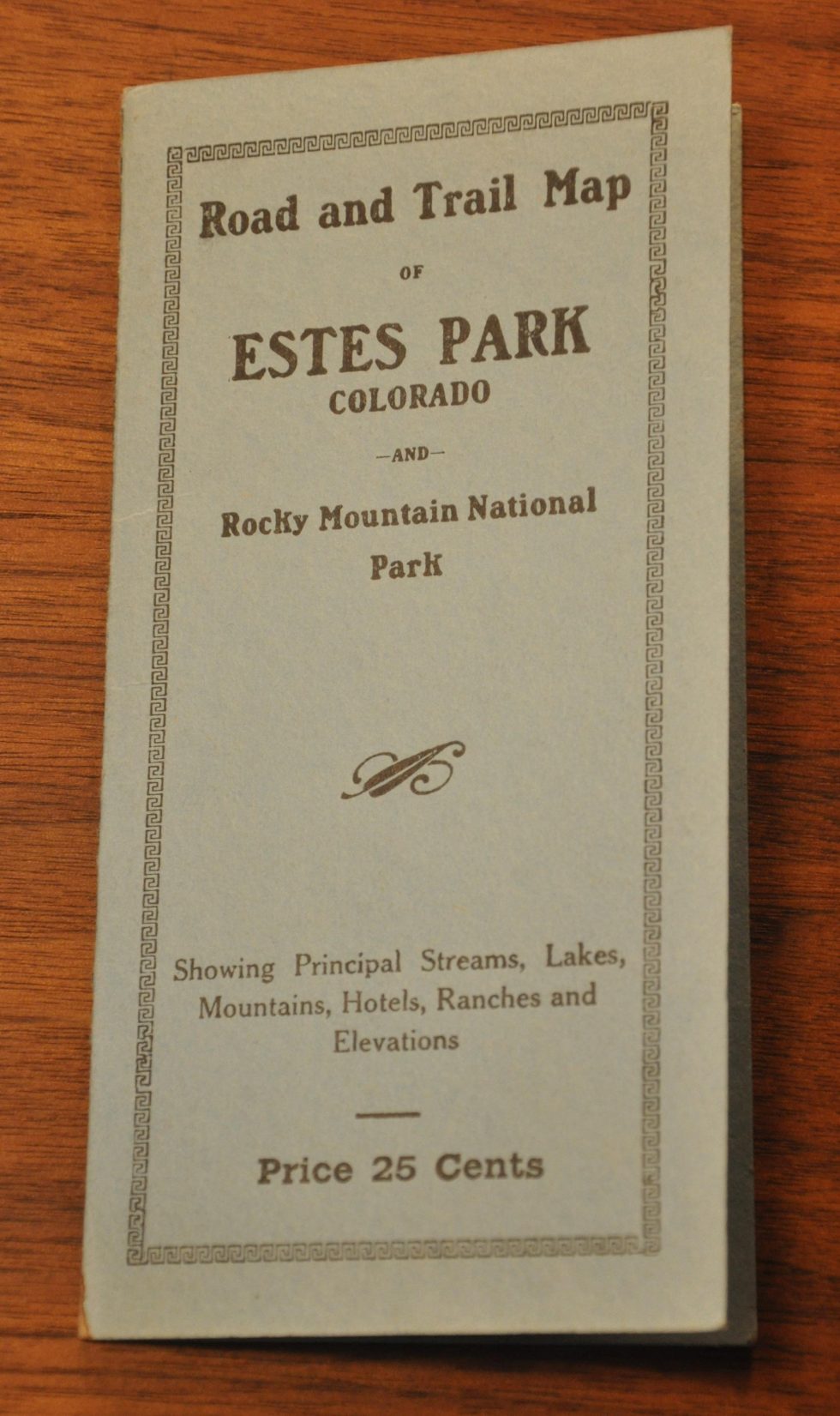 Road and Trail Map of Estes Park and Vicnity | Curtis Wright Maps